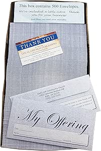 Amazon.com : Custom My Offering - Church Tithe/Donation Envelopes, Blue ...