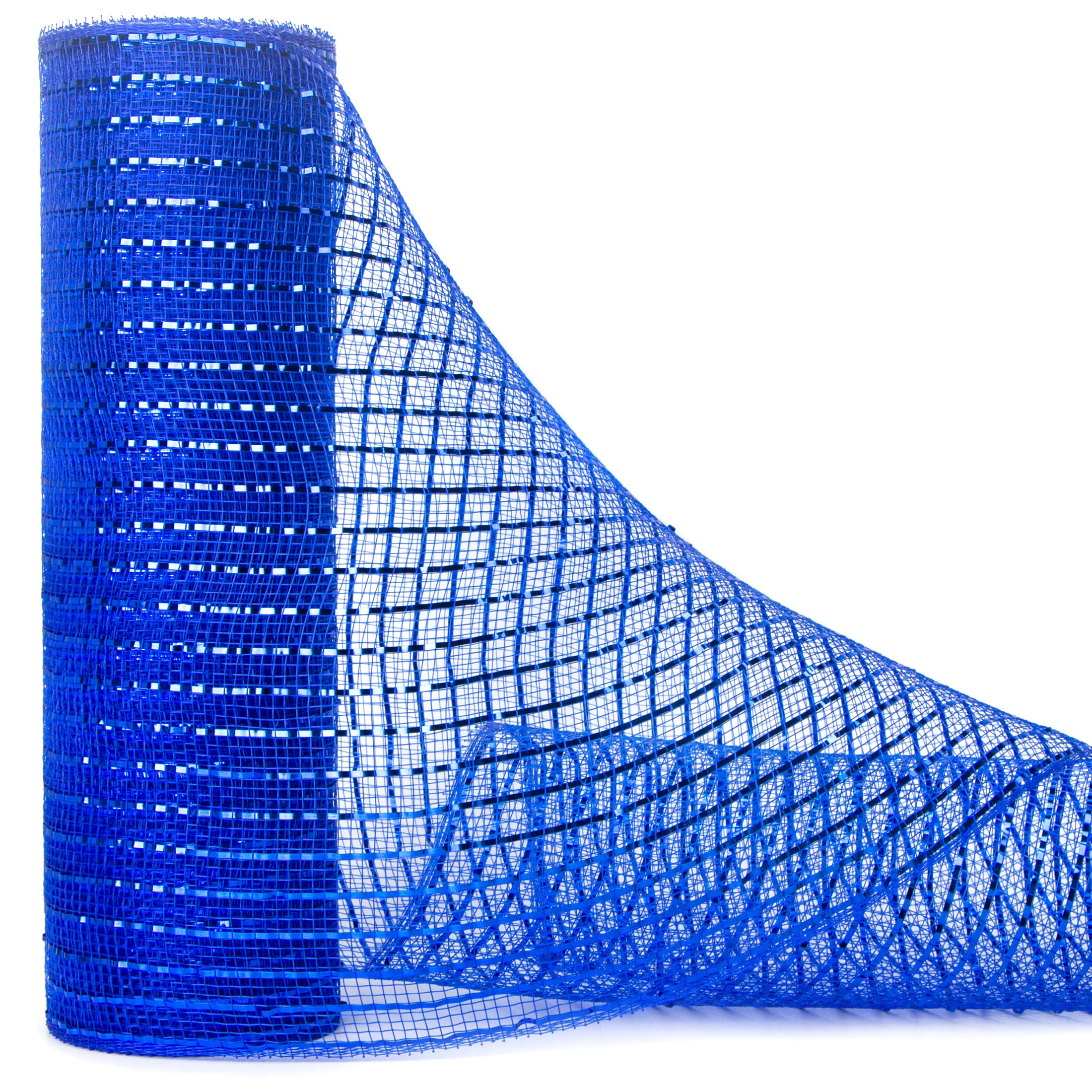 Snapklik.com : Ribbli Royal Blue Metallic Mesh Ribbon, 10 Inch X 30 ...