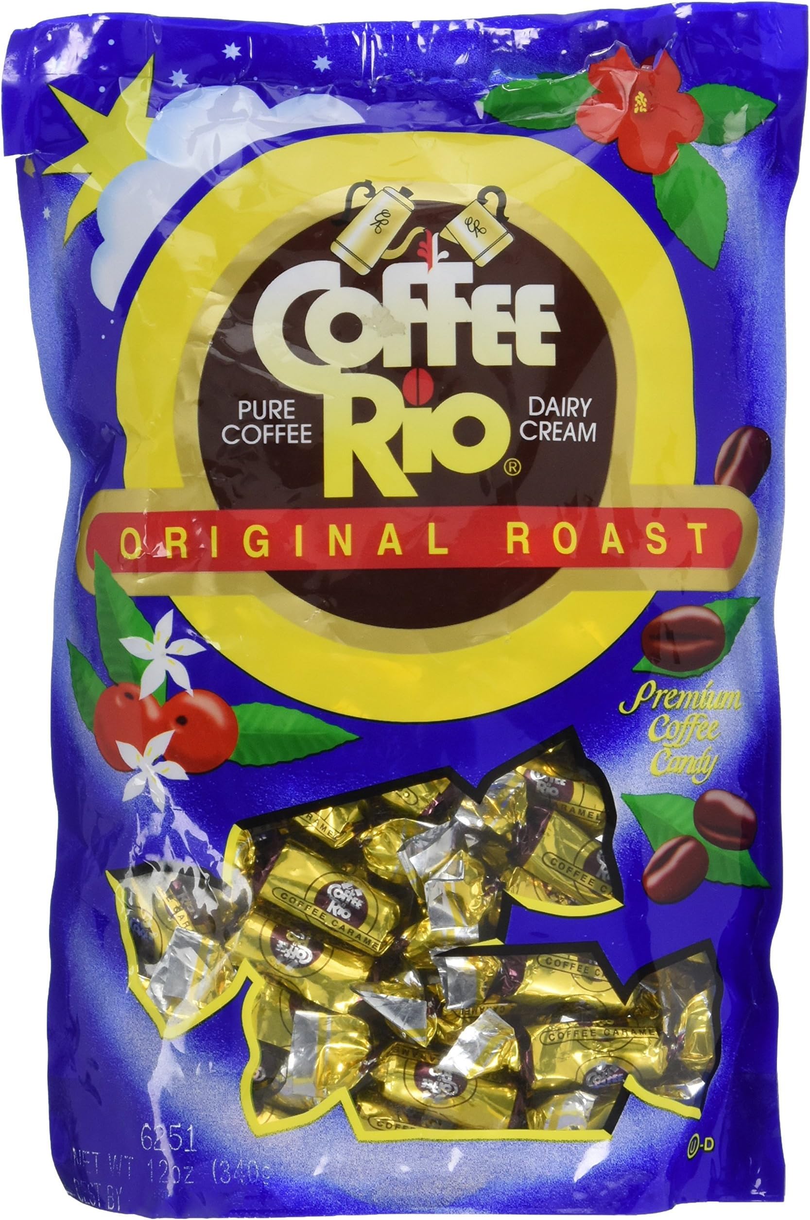 Amazon.com : Coffee Rio Original Roast Gourmet Candy, 12oz Bag ...