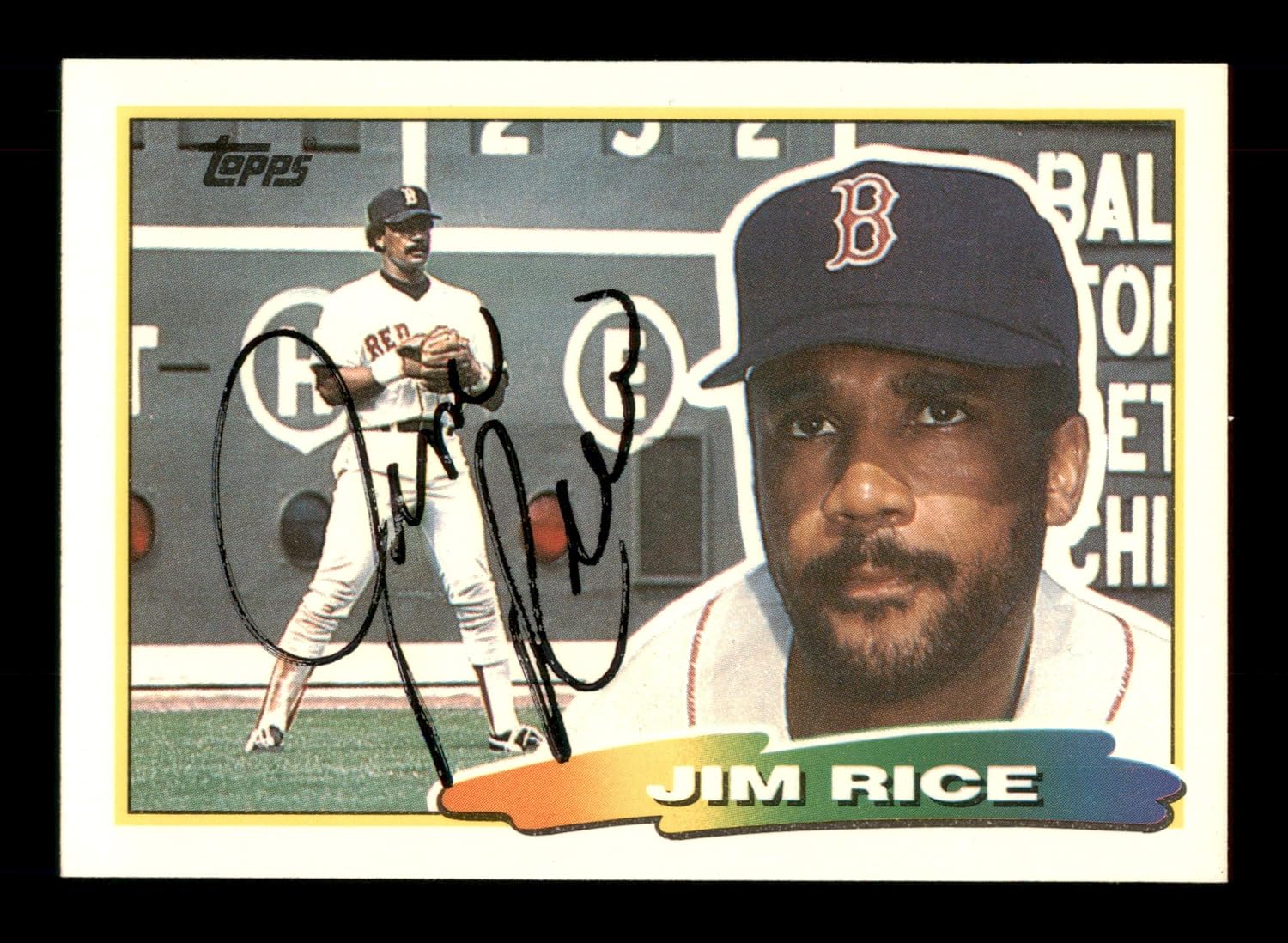 Jim Rice Autographed 1988 Topps Big Card #181 Boston Red Sox SKU ...