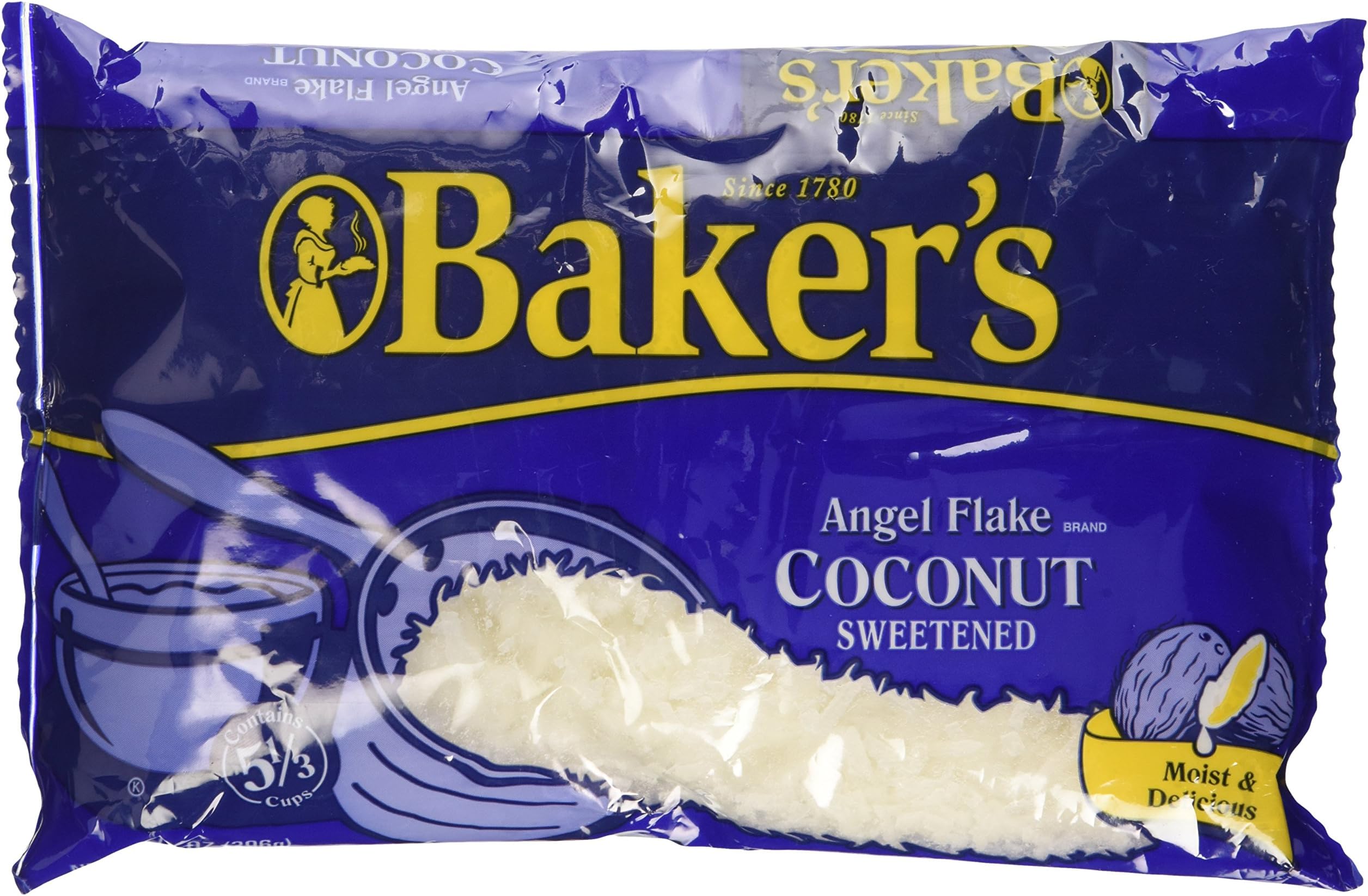 Amazon.com : Bakerâ€™s Sweetened Angel Flake Coconut (14 oz Bags, Pack ...
