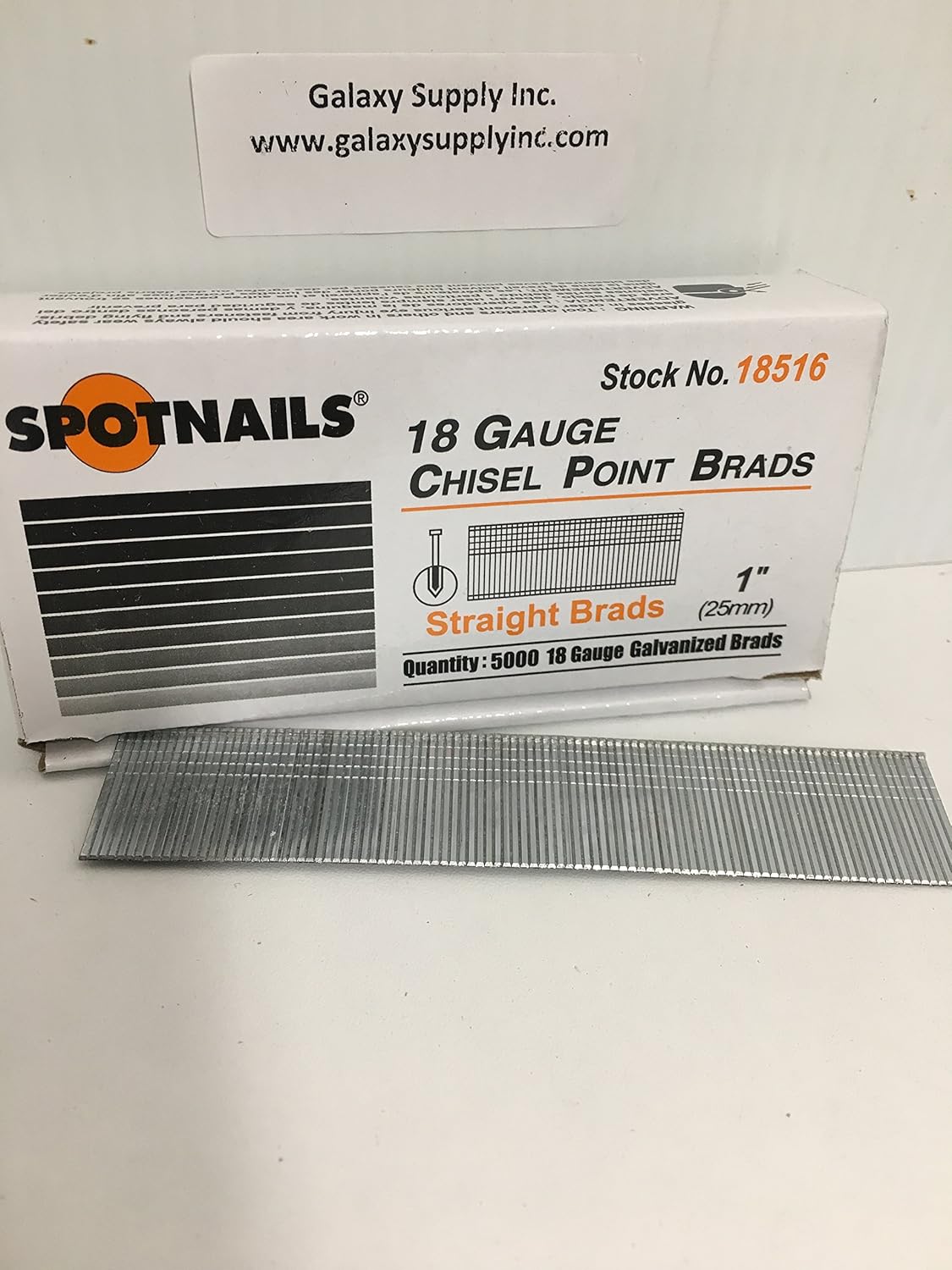 SPOTNAILS 18516 .18 Gauge 1" Length Brad Nail 5000p/box. SALE BY 10 ...