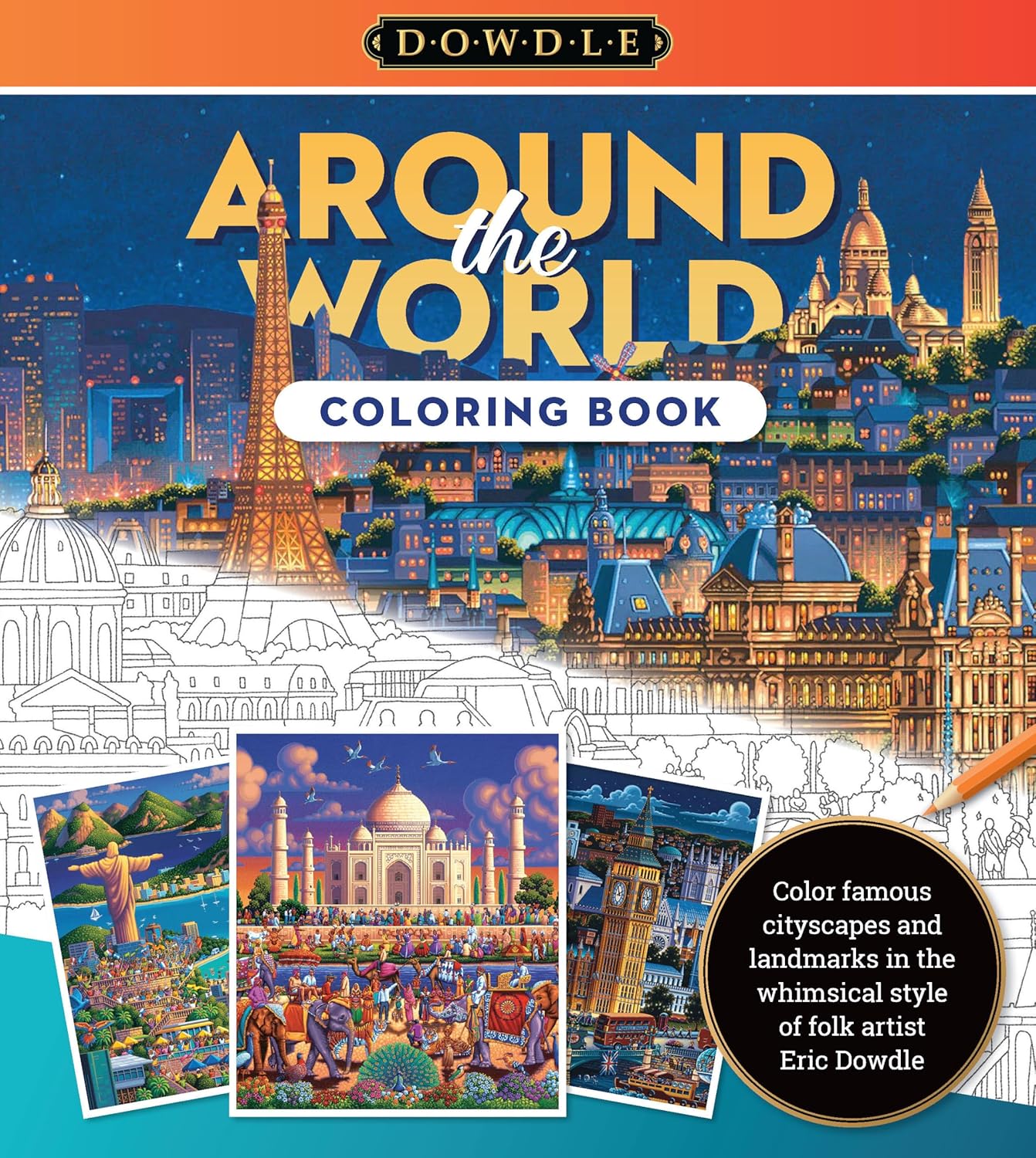 Around the World Coloring Book: Color famous cityscapes and landmarks ...