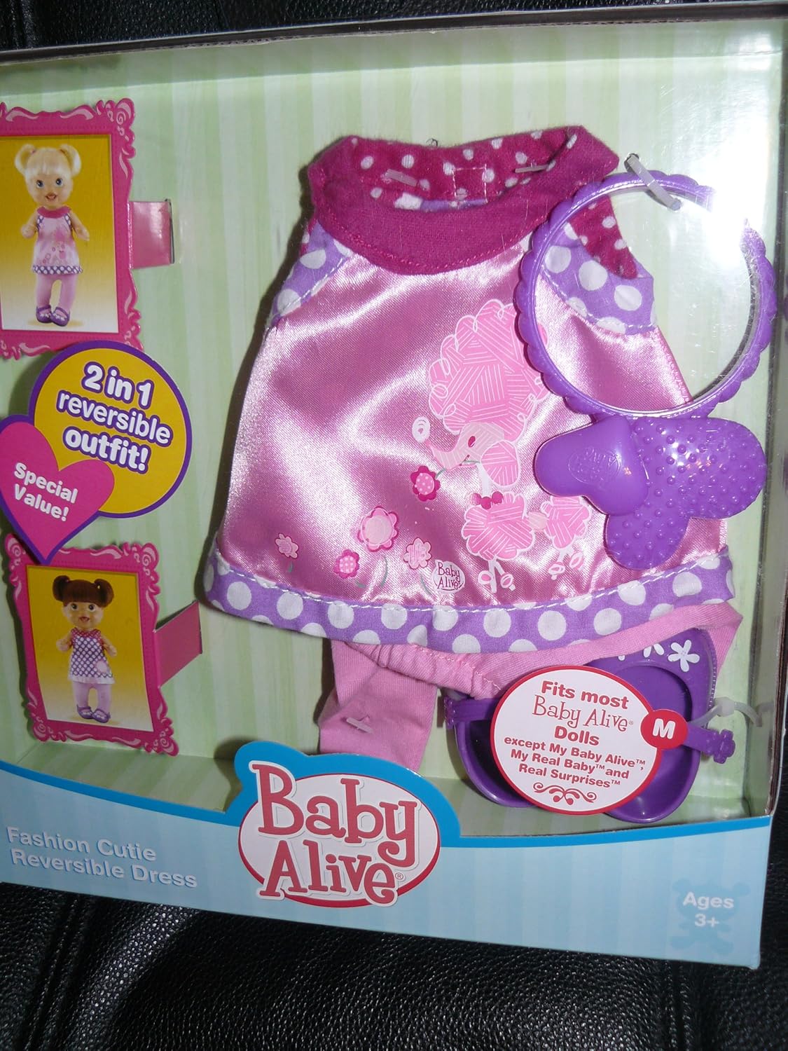 Amazon.com: Baby Alive Fashion Cutie Reversible Dress Medium (fits ...