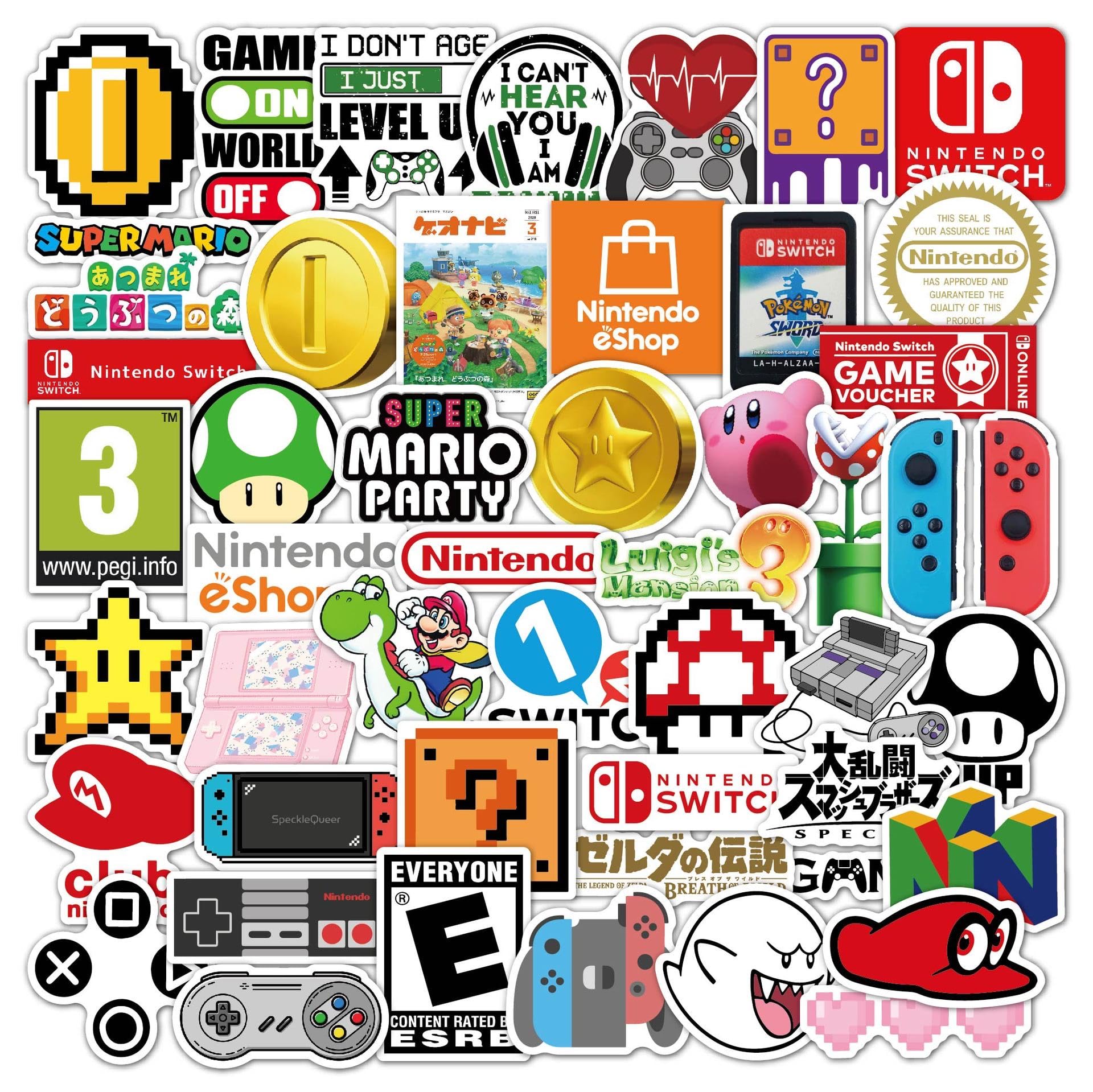 Amazon.com: 50PCS Gamer Stickers for Boys,Motivational Stickers Water ...