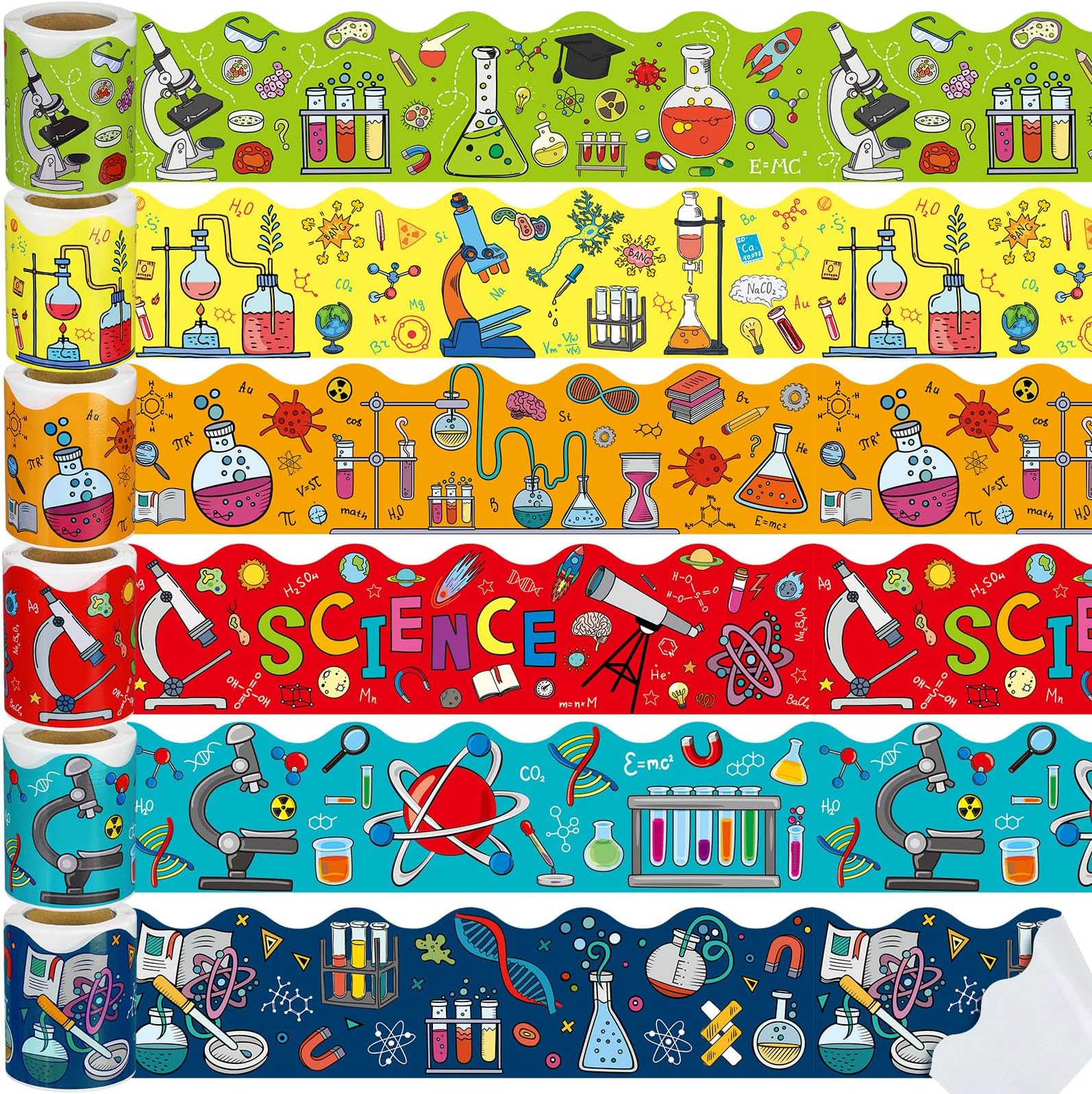 Amazon.com: Weekgrat 6 Rolls 220ft Science Bulletin Board Border ...