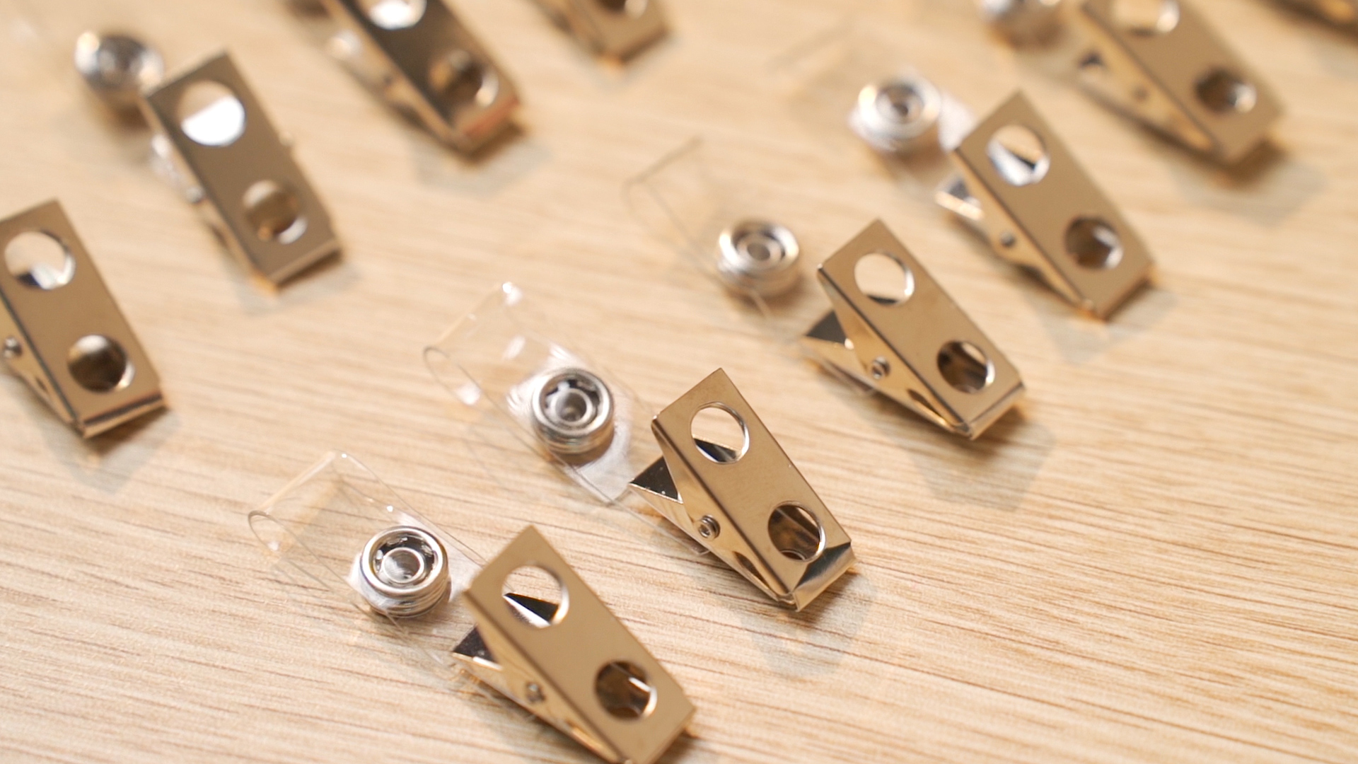 PVC Strap Clips 25 Pcs Metal Badge Clips With PVC Straps - Double Hole ...