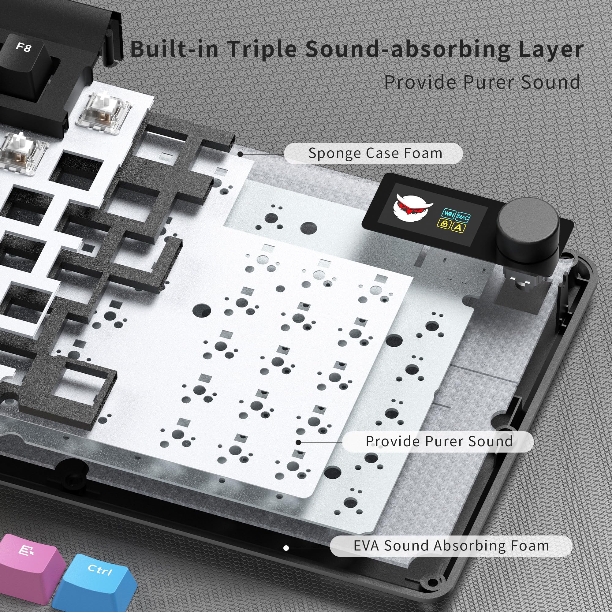 Snapklik.com : OHY 75% Percent Gaming Keyboard, XVX M87 Pro2 Mechanical ...