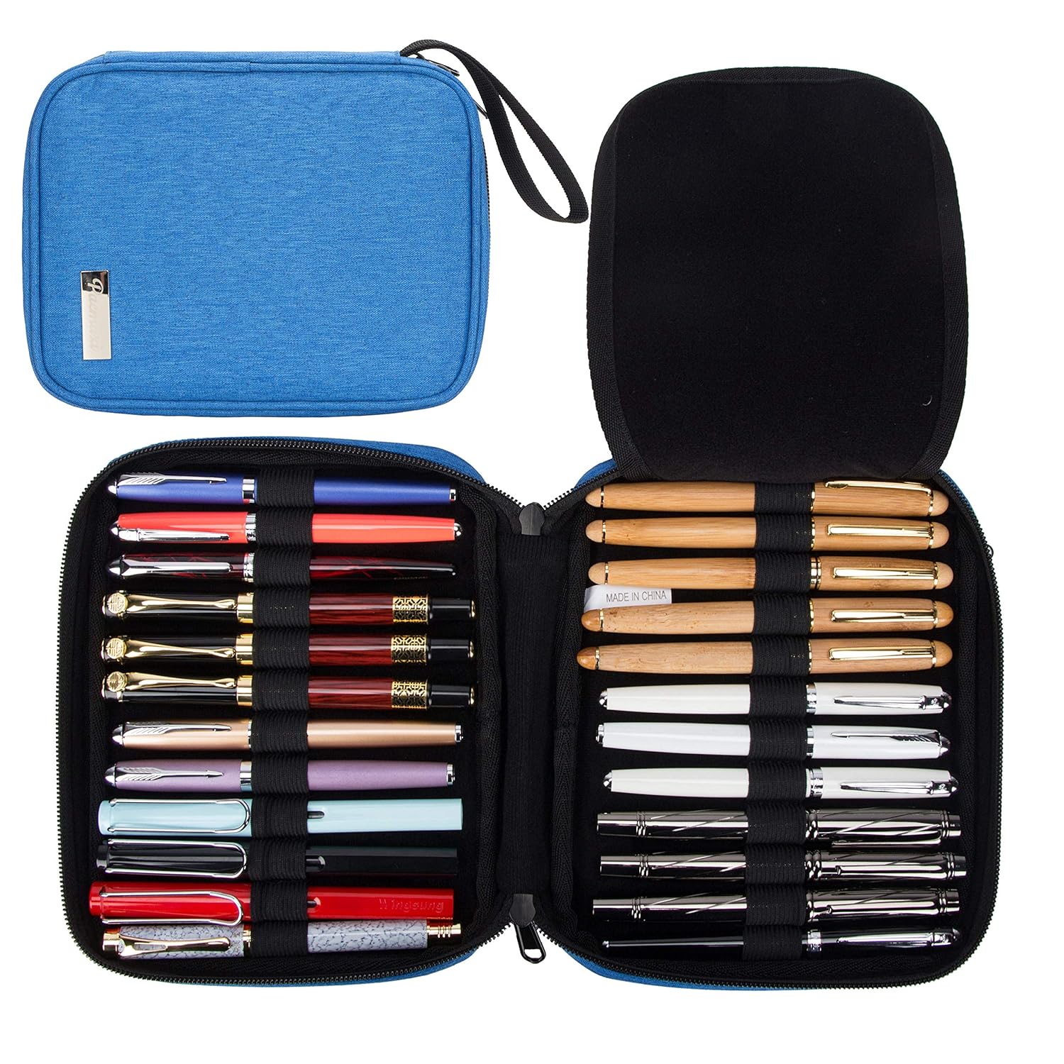 24 Fountain Pen Collector Organizer, Rollerball Pen Display Case ...