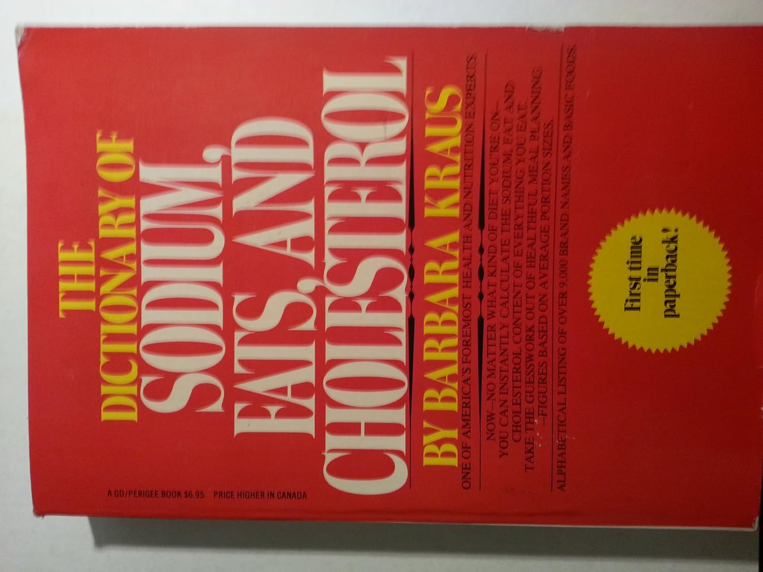 Dict Sodium Fats Chol: Kraus, Barbara: 9780399509452: Amazon.com: Books