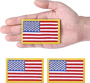 Amazon.com: MOZETO 2 Pieces American Flag Patch, 3x2 Inches USA US American Flag for Backpacks ...