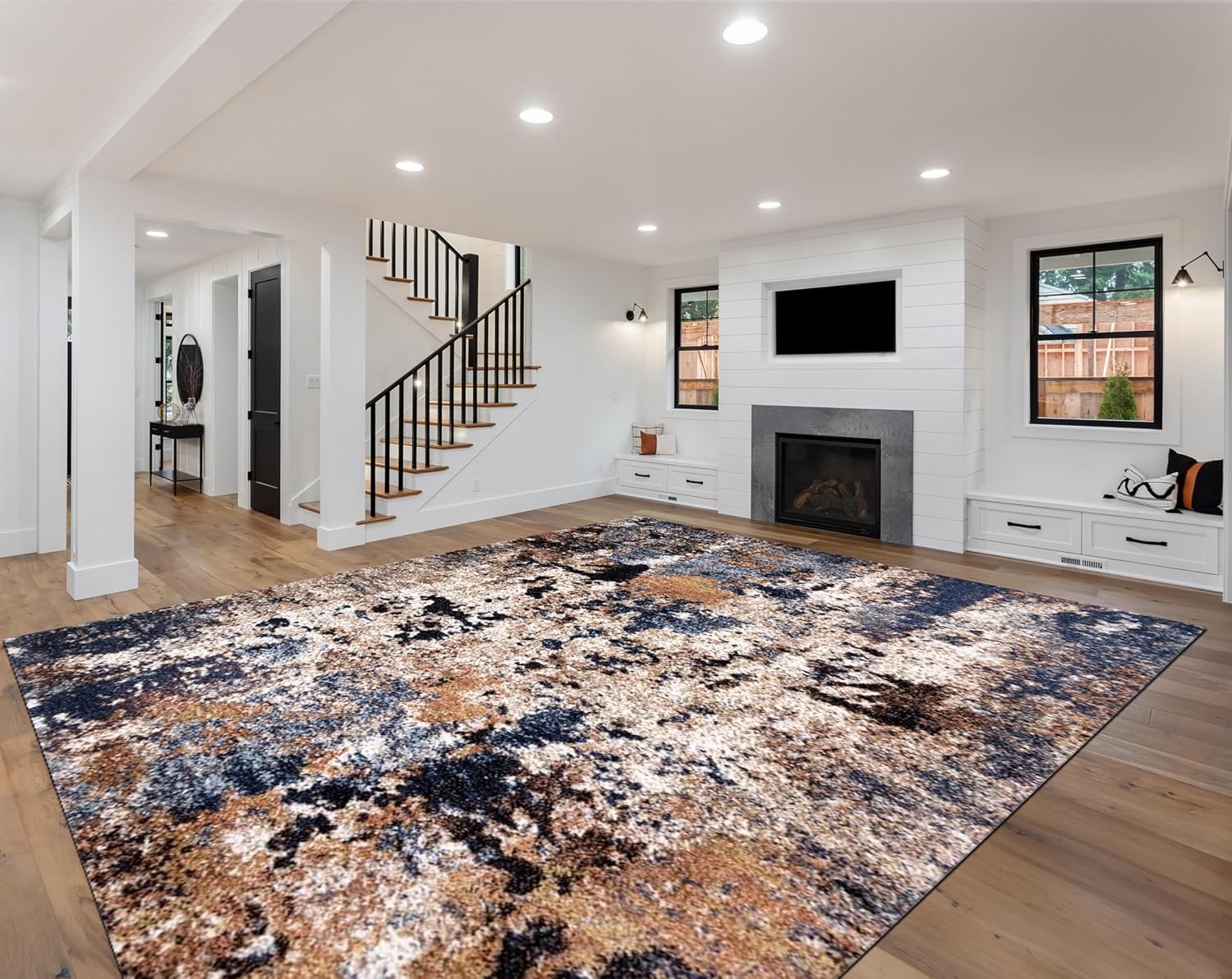 Amazon.com: Keen Home Design Area Rugs - 12x15 Non-Shedding, Abstract ...