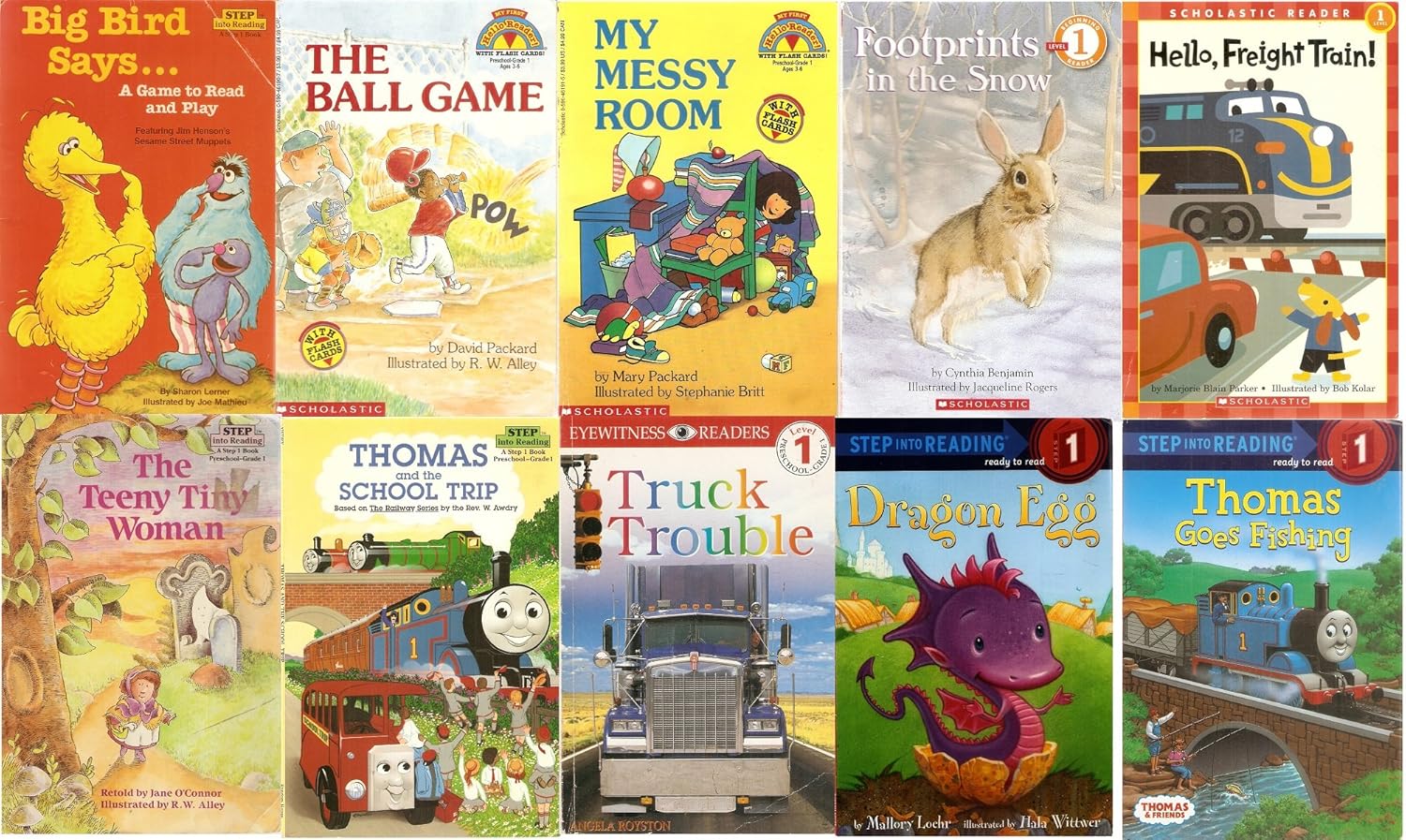 Ten Step-1 Readers (Pre-School to Grade 1): Thomas Goes Fishing, Dragon ...