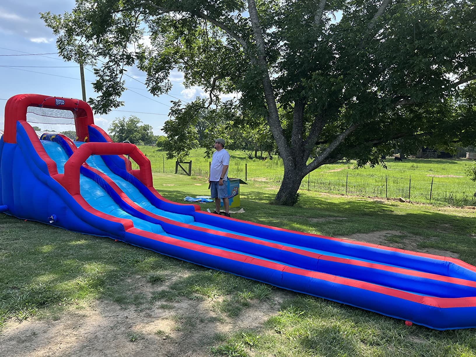 $58/mo - Finance Sunny & Fun Dual Splash Inflatable Water Racing Slide ...