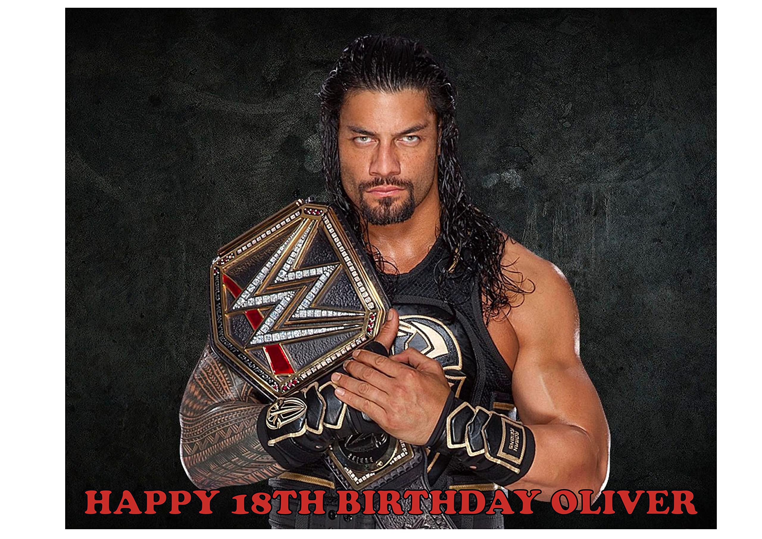 Buy WWE Roman Reigns Edible Icing Image Cake Topper (1/4 Sheet) by ...