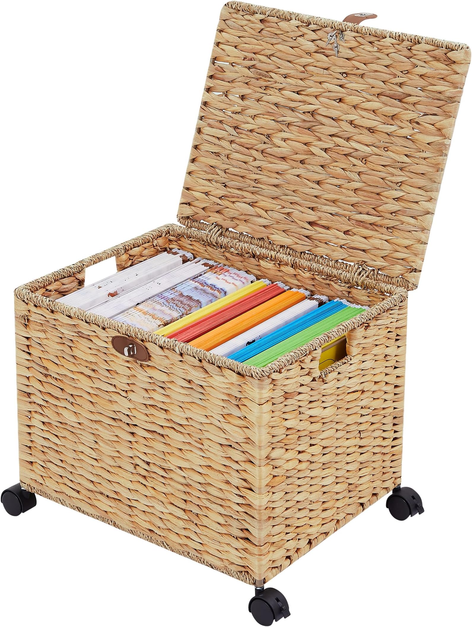 Amazon.com: URFORESTIC Seagrass File Storage Box Organizer ...