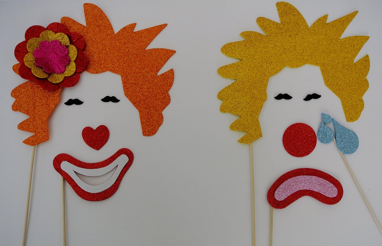 Amazon.com: 7 Circus Photo Booth Props Mustache on a Stick Big Top ...