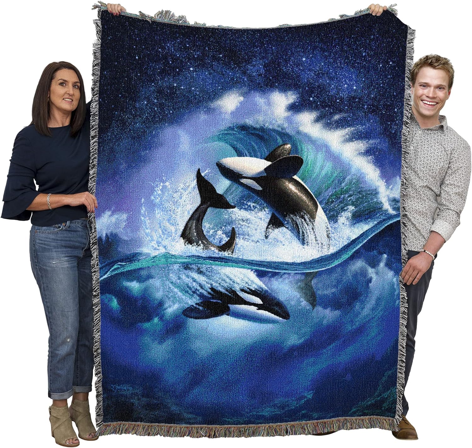 Amazon.com: Pure Country Weavers JL Orca Wave Blanket by Jerry LoFaro ...