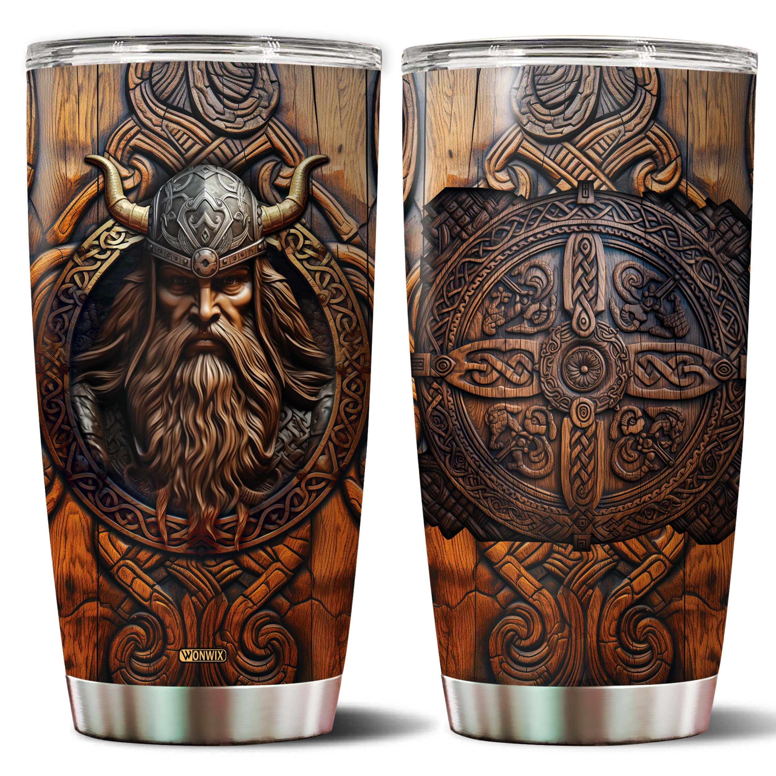 Amazon.com | WONWIX Viking Cup Tumbler 20oz Viking Gifts for Men Dad ...