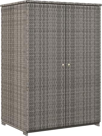 Amazon.com: Outsunny Outdoor PE Rattan Wicker Towel Rack & Pool Toy ...