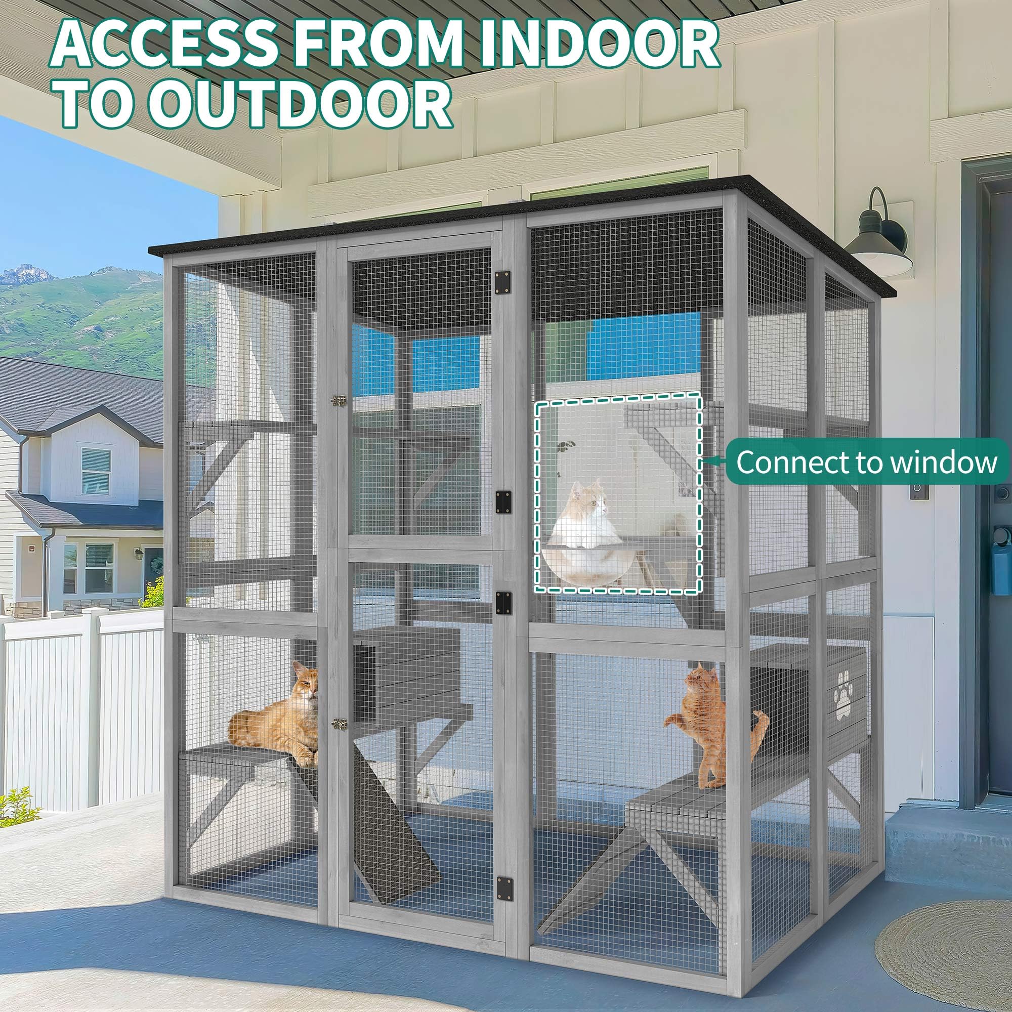 Snapklik.com : YITAHOME Catio Outdoor Cat Enclosure Large 71 Walk In ...