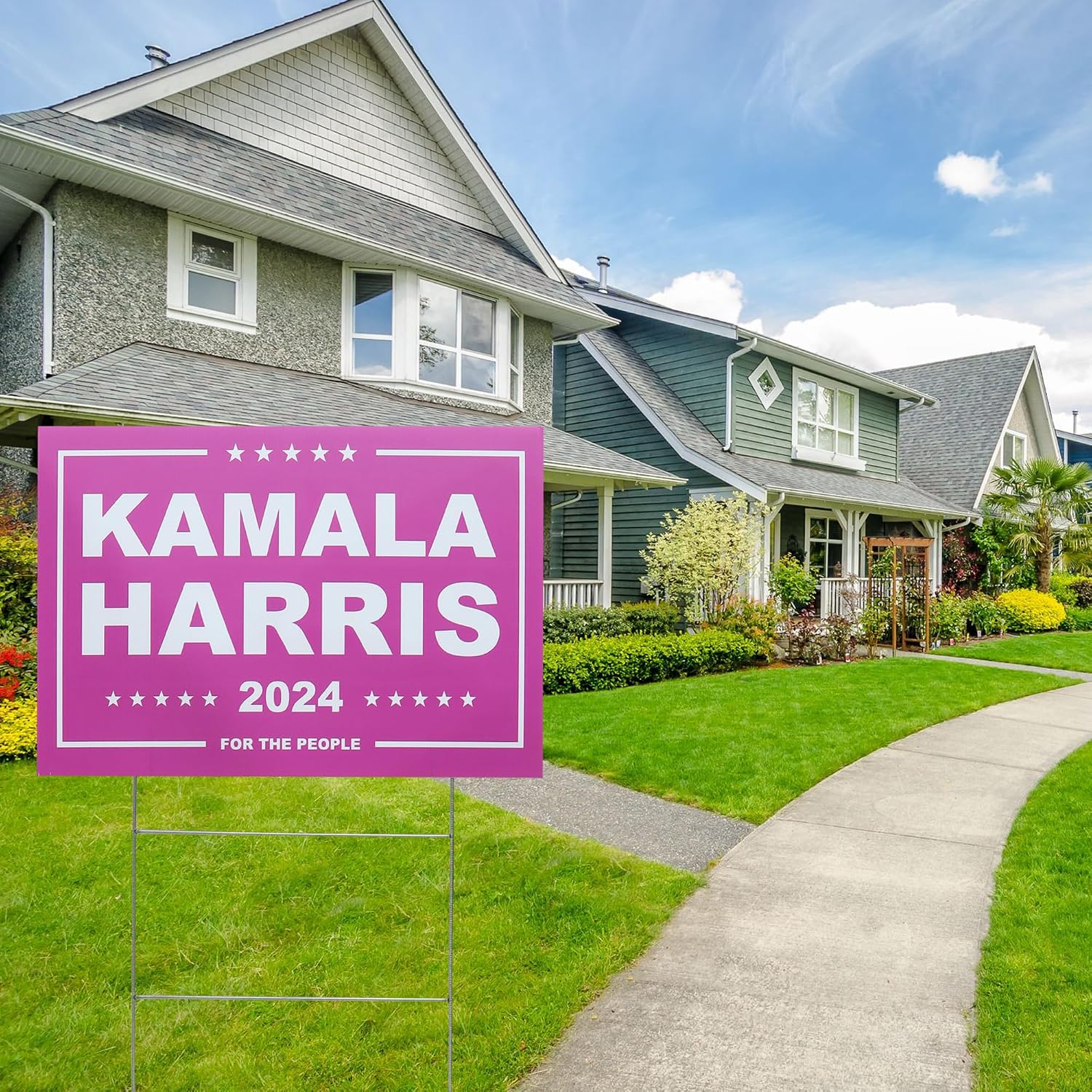 Kamala Harris 2024 Yard Sign Kamala Harris President Pink Lawn Garden ...