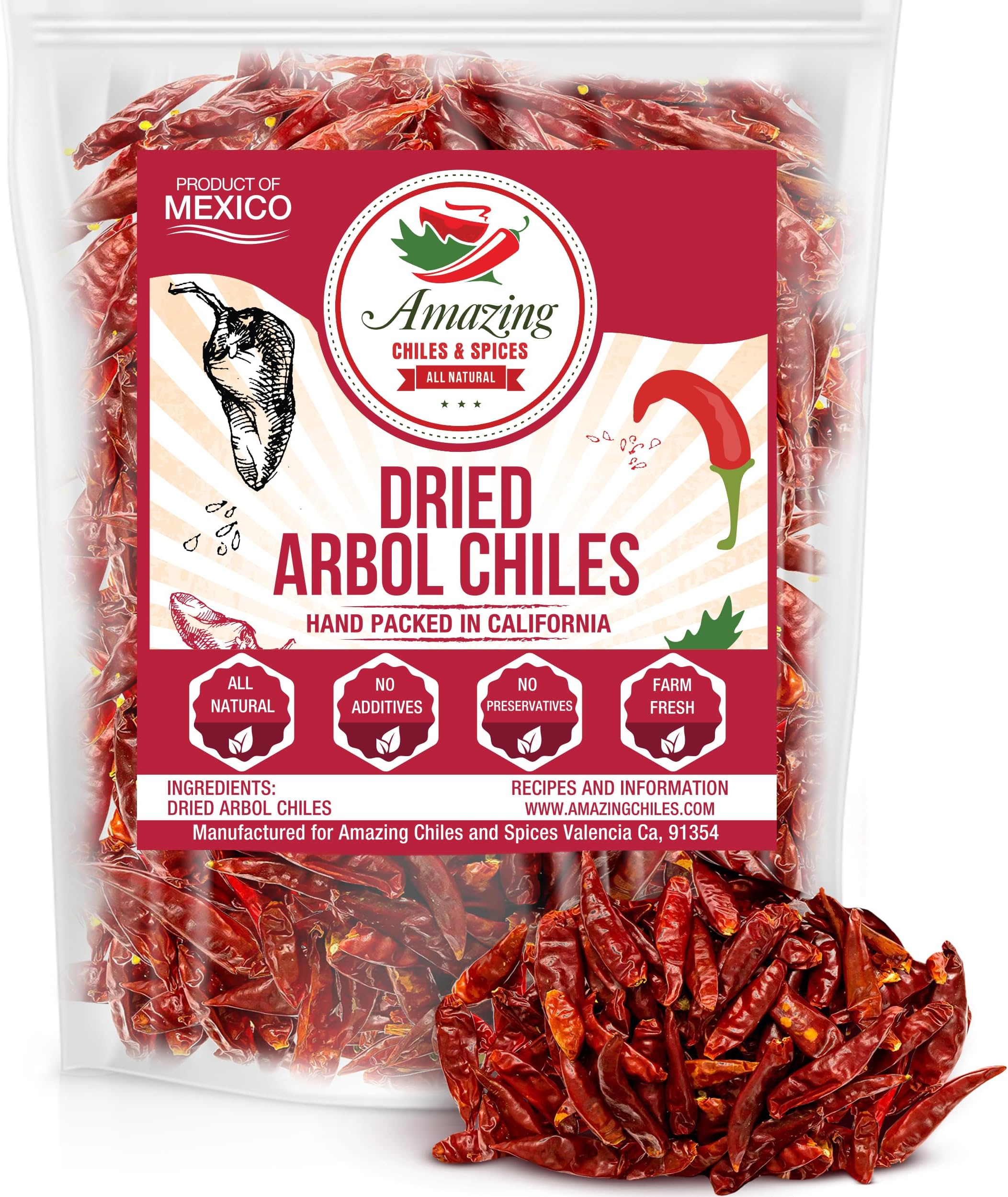 Amazon.com: Thai Whole Dried Chile Peppers Very Hot 100g. (Seed Jinda ...