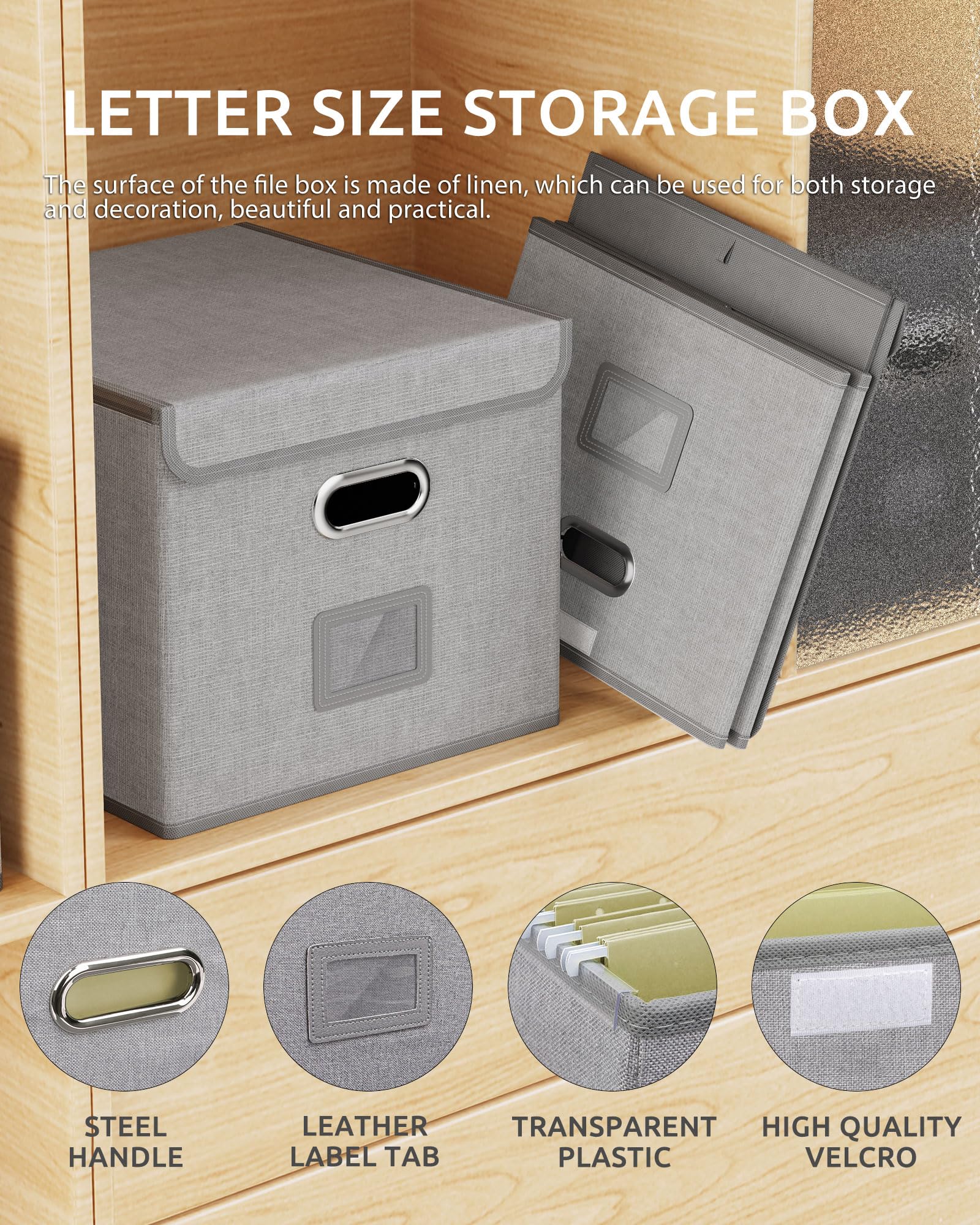 Snapklik.com : Oterri 2 Pack File Organizer Box,File Box,Small File ...