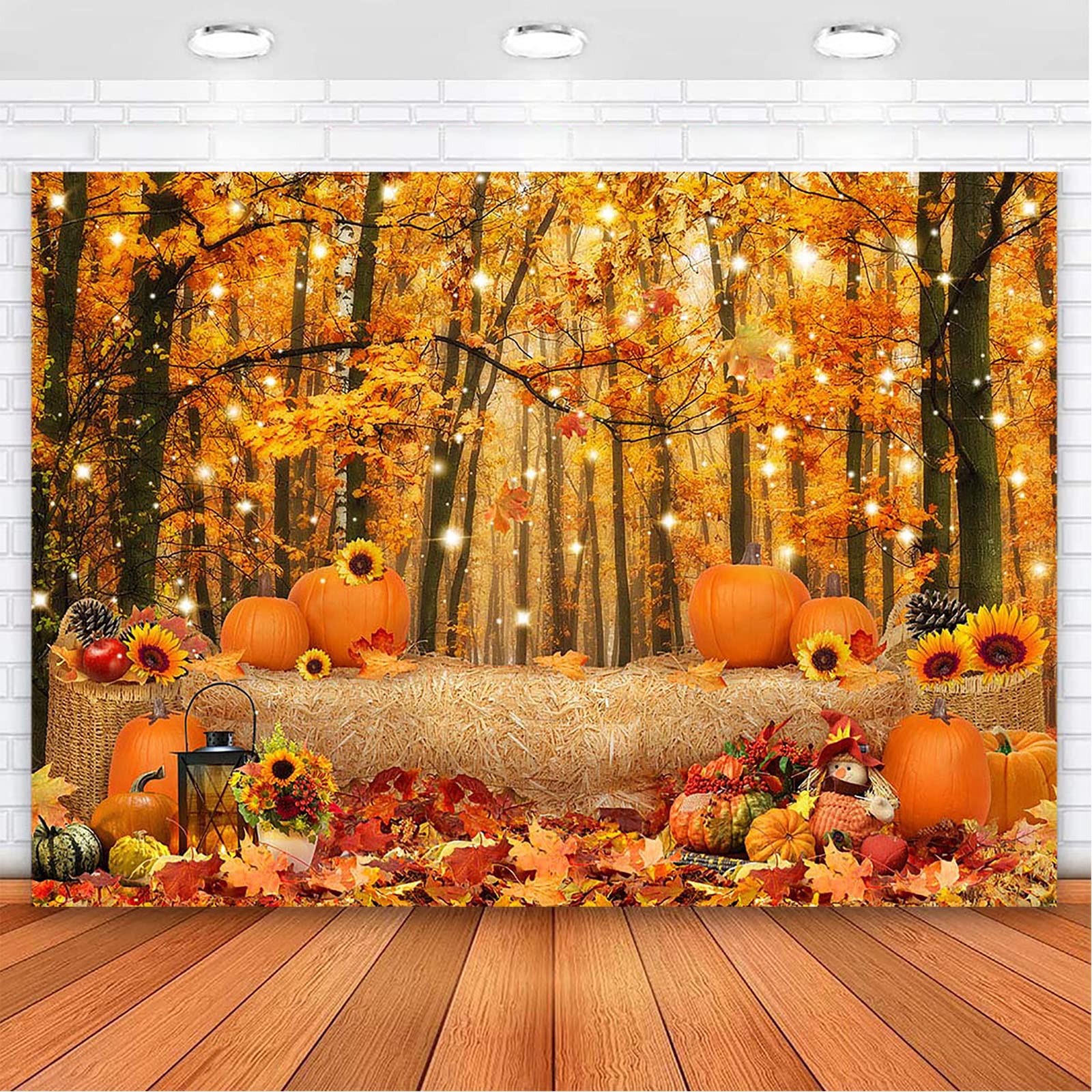Amazon.com : Avezano Autumn Fall Forest Photography Backdrop Natural ...