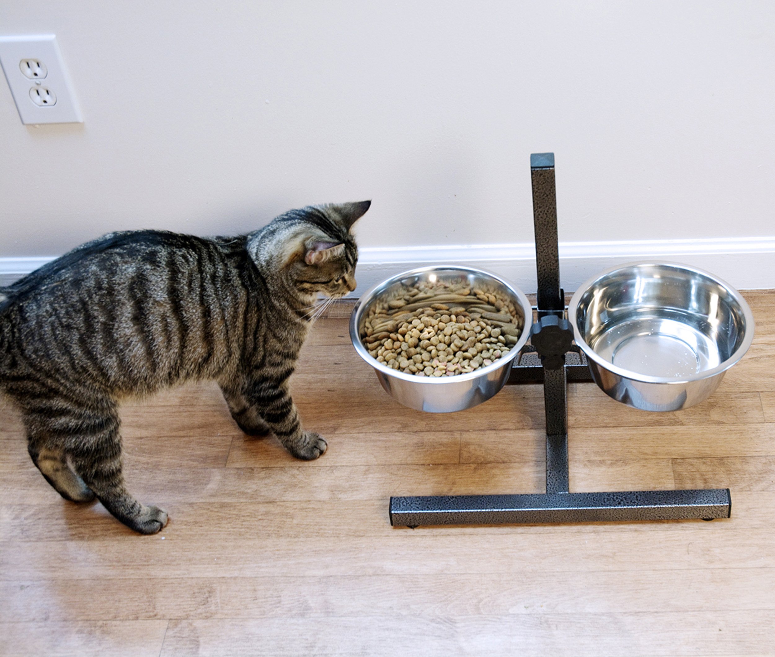 Snapklik.com : Iconic Pet Adjustable H-Design Double Diner - Non-Skid ...