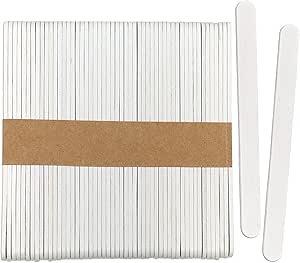 Amazon.com: CraftySticks- 50 Pack White Color Painted Wood Craft ...