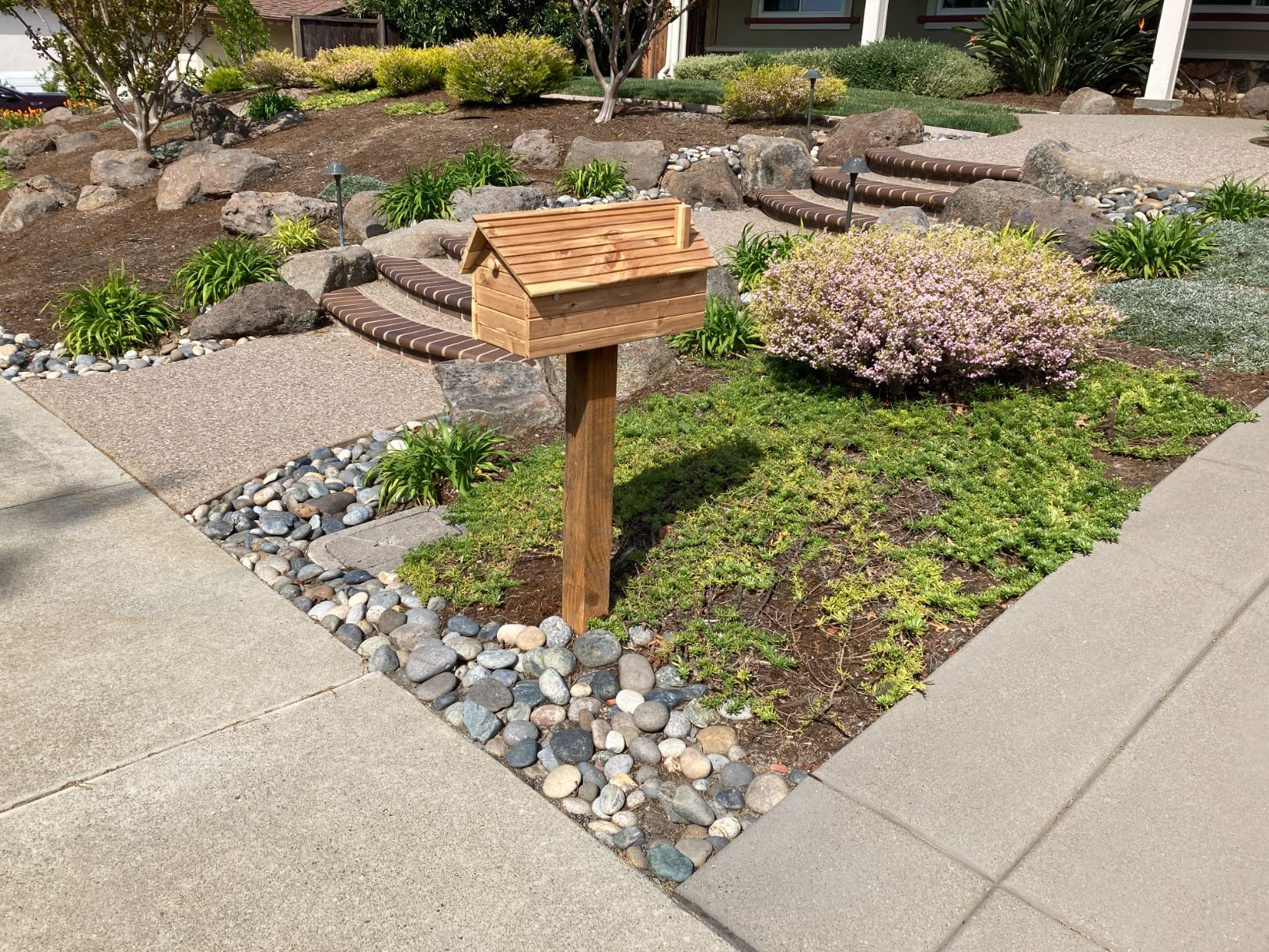 Amazon.com: Simple and Beautiful Cedar Mailbox with Metal Insert ...