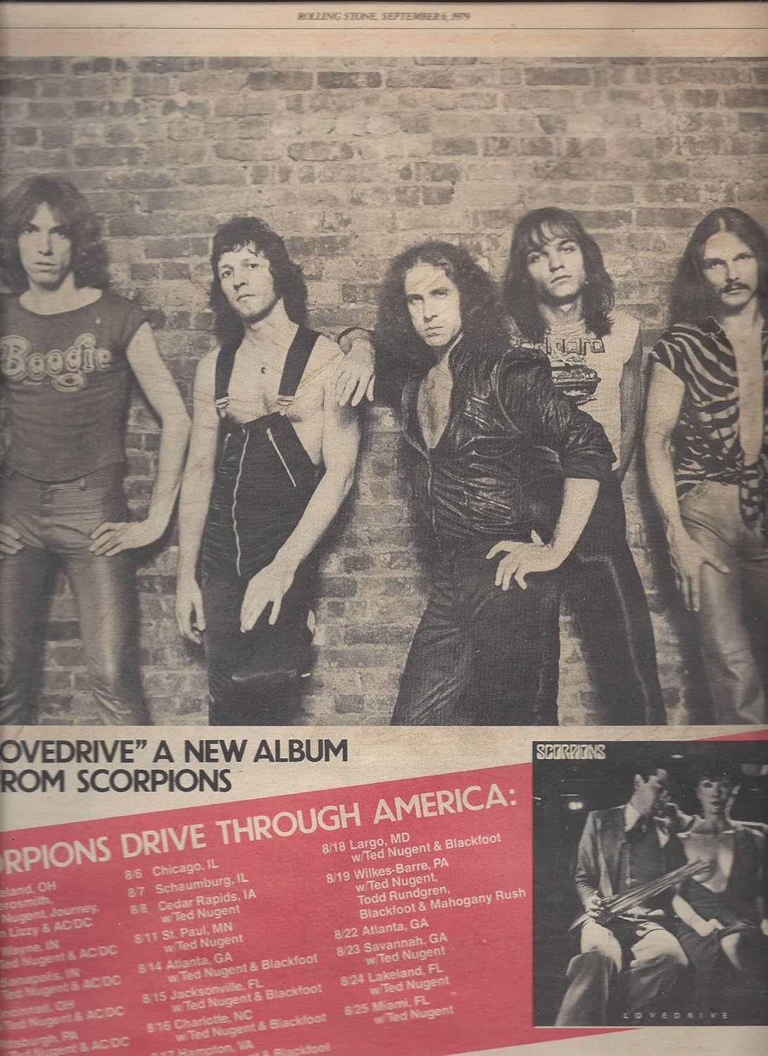 Amazon.com: -PRINT AD- With The Scorpions For 1979 Lovedrive Album ...