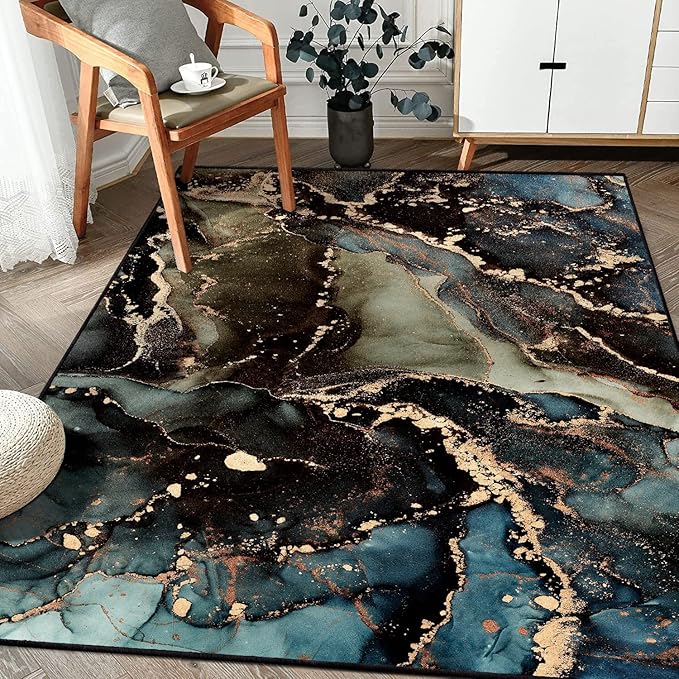 Amazon.com: Modern Abstract Collection Area Rug - 3' x 5' Washable ...