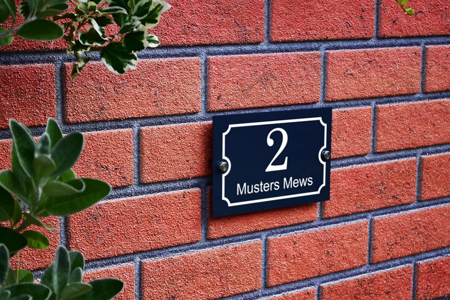 Badgemaster Modern Anthracite House Number Sign Plaque Stainless Steel ...