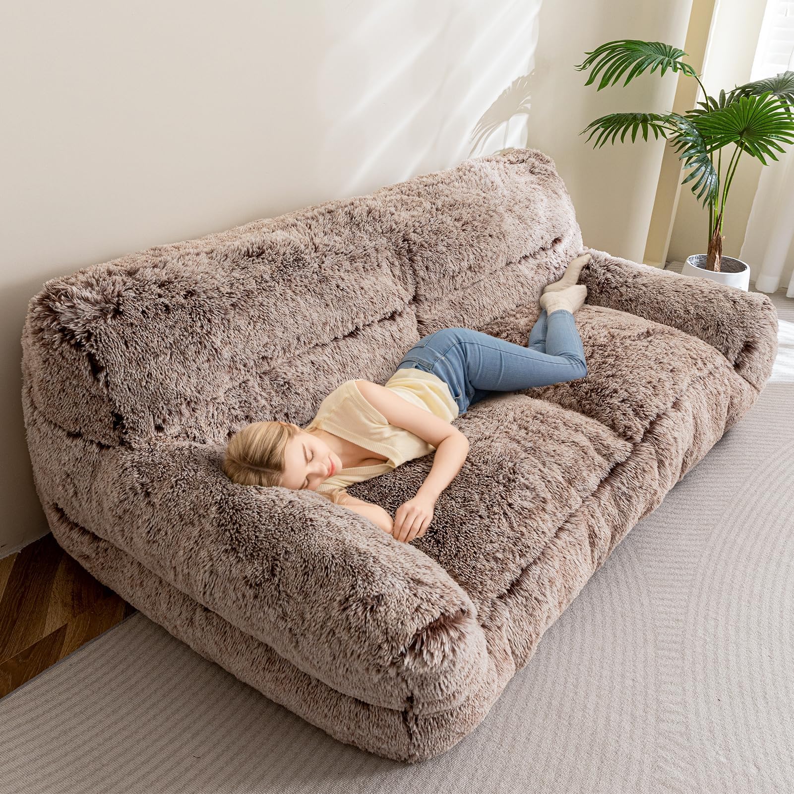 Amazon.com : HIGOGOGO Giant Human Dog Sofa Bed, Big Comfy Floor Sofa ...