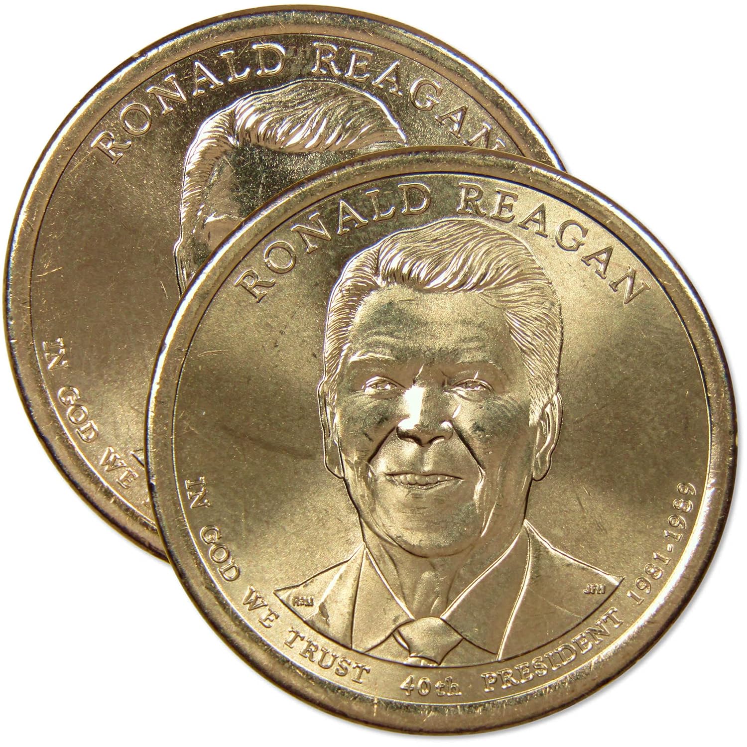 2016 P&D Ronald Reagan Presidential Dollar 2 Piece Set BU Uncirculated ...