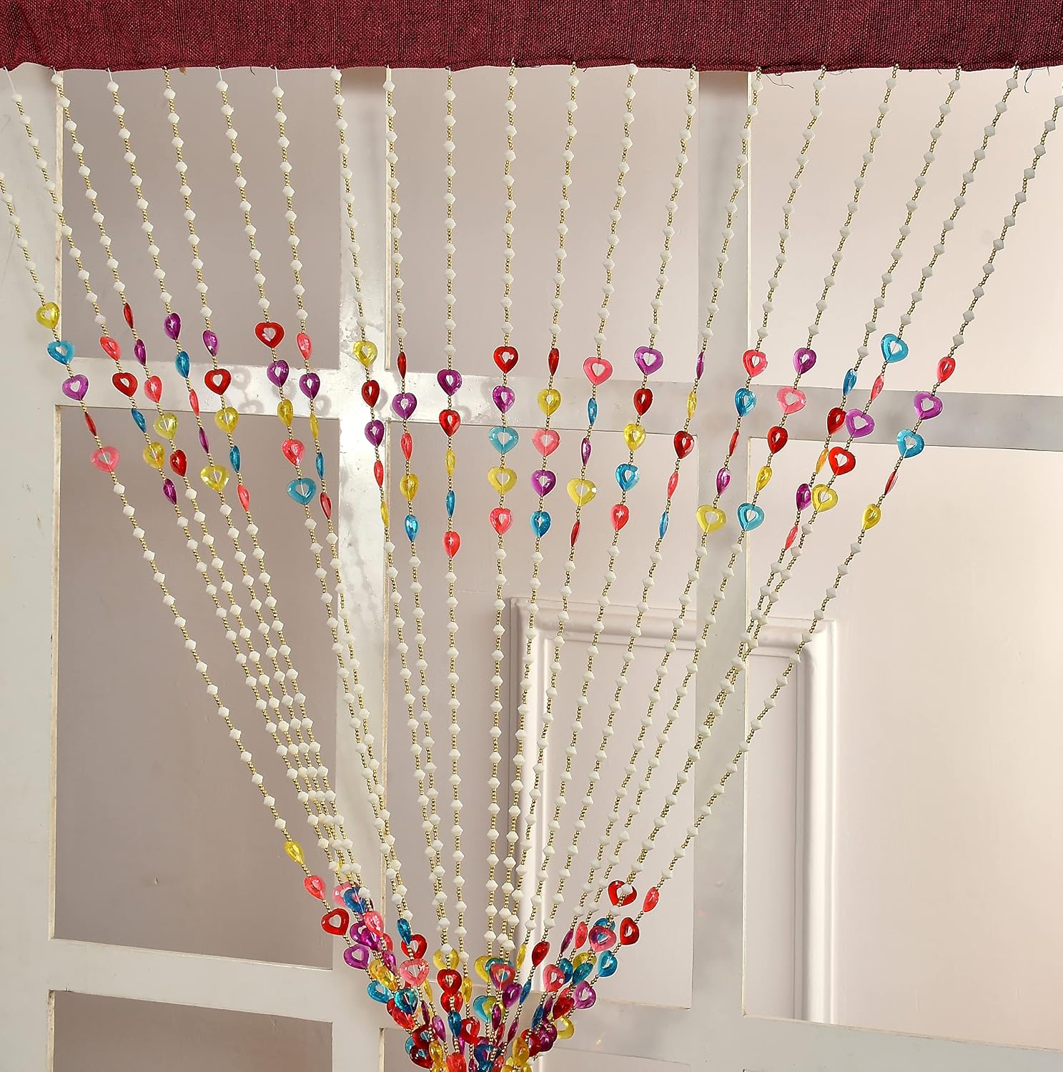 Buy GOYTEX Polyvinyl Chloride Fancy Sparkling Acrylic Heart Beads ...