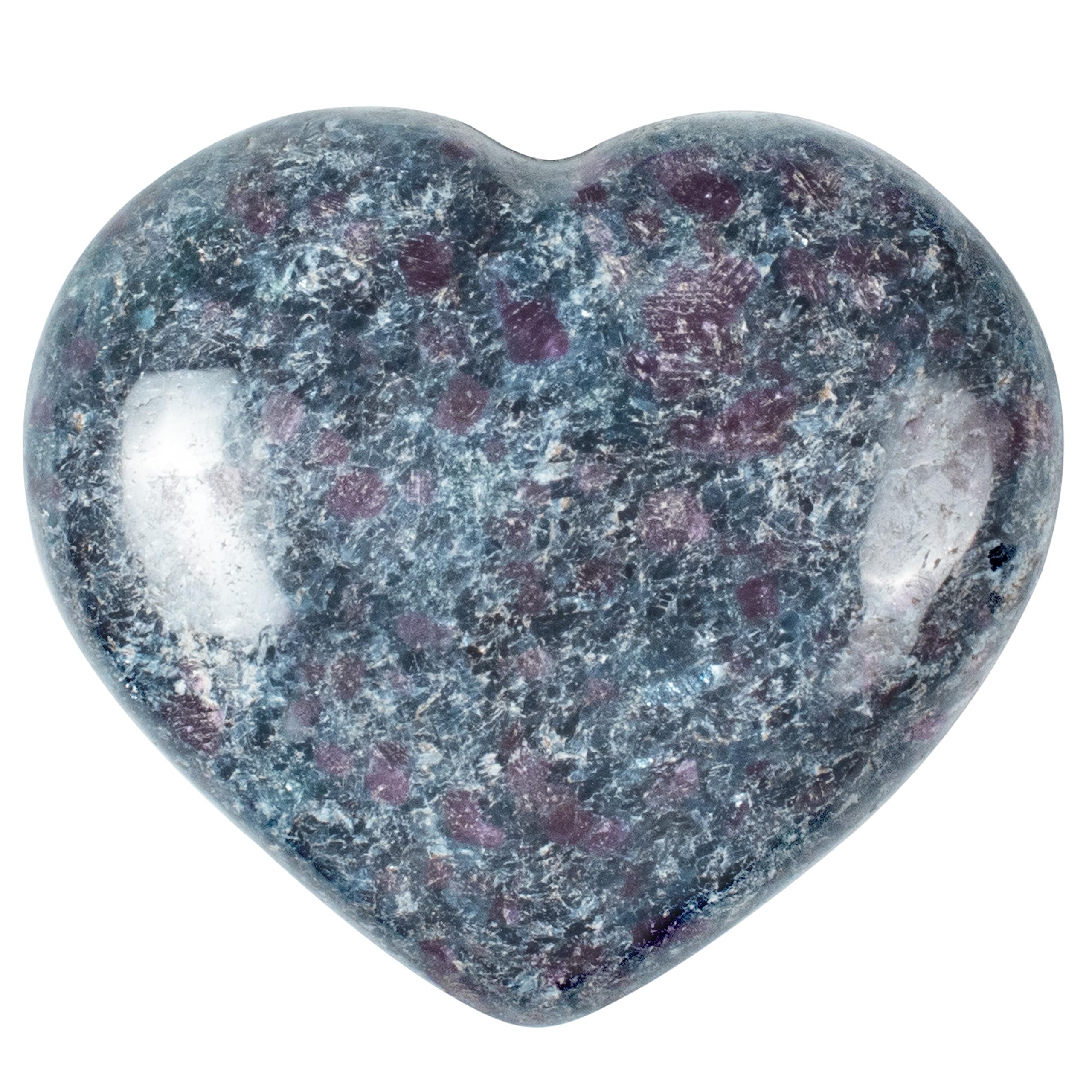 Amazon.com: Crocon 50mm Ruby Kyanite Heart Stone Big Heart Shape Puff ...