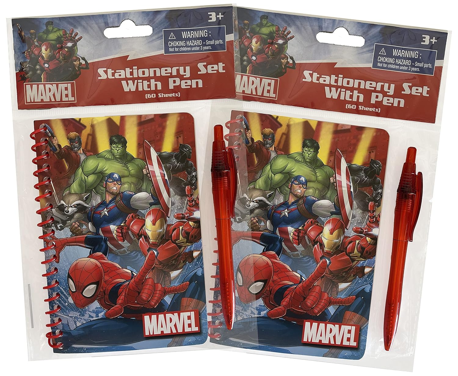 Innovative Designs Marvel Avengers Stationary Set with Pen 2 Pack ...