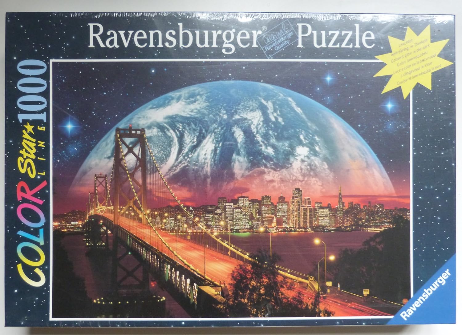 Ravensburger - Leuchtender Planet ber San Francisco, 1000 Teile Puzzle ...