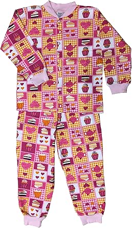 Amazon.com: Snoozers 100% Cotton Flannel Glitter Tea Party Print Pajama ...