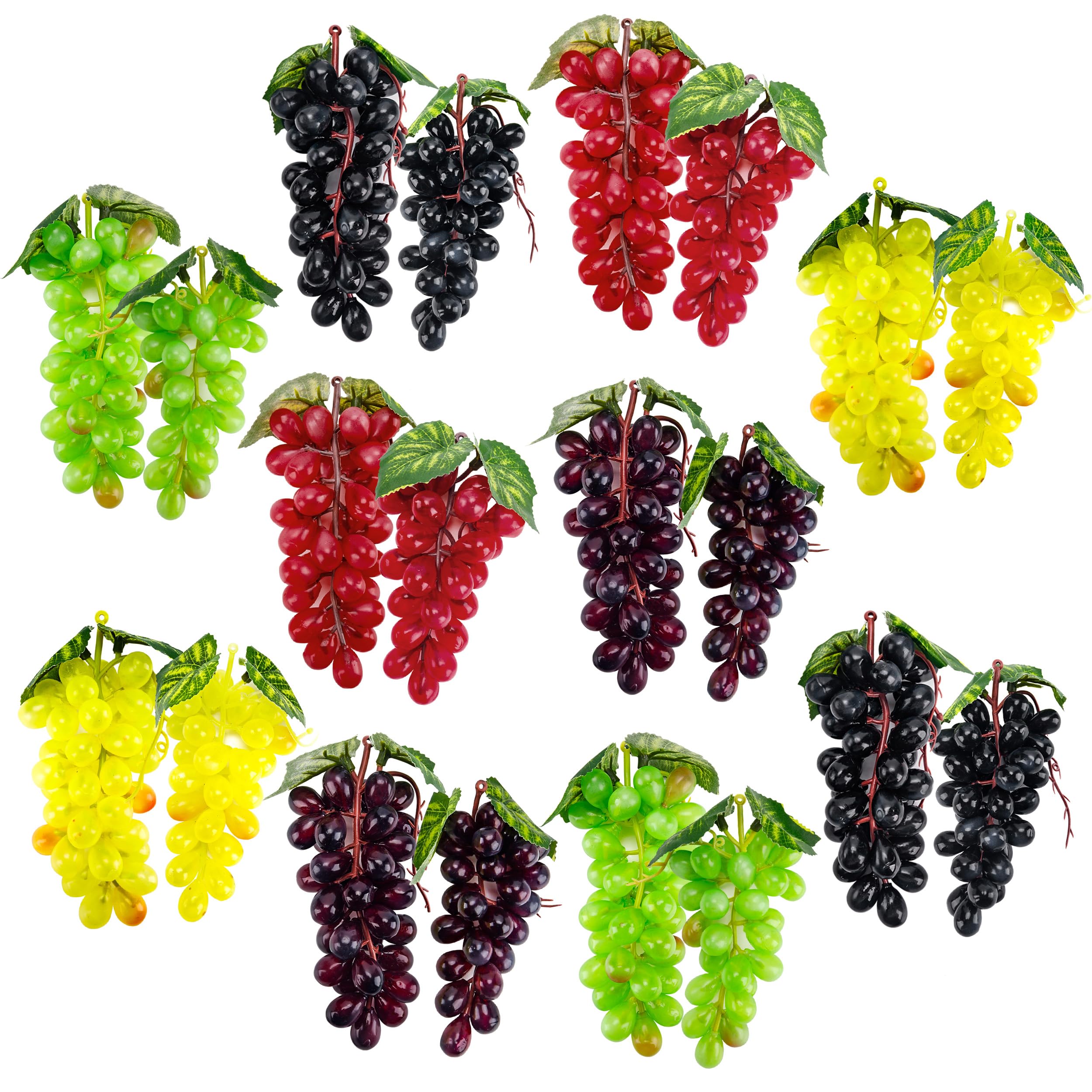 Amazon.com: Toopify 20 Bunches Artificial Grapes, Simulation Decorative ...