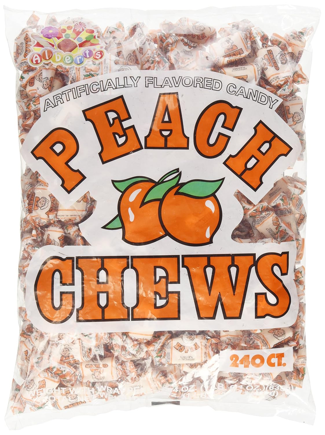 Amazon.com : Albert's Peach Chews,0.01 ounce, 240 Count Bag : Gummy ...
