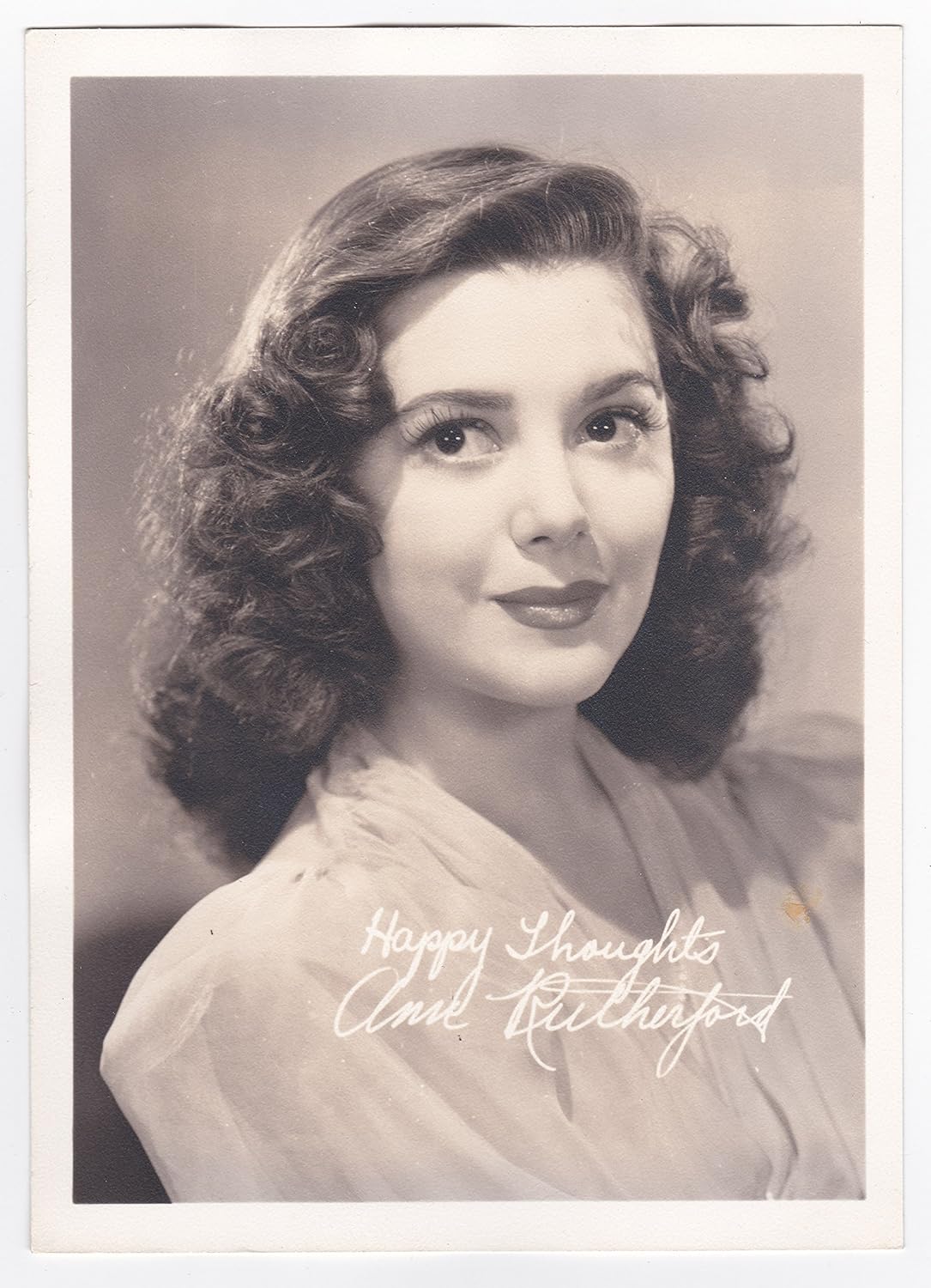 Ann Rutherford Original Vintage 1940s Fan Photo With Printed Signature ...