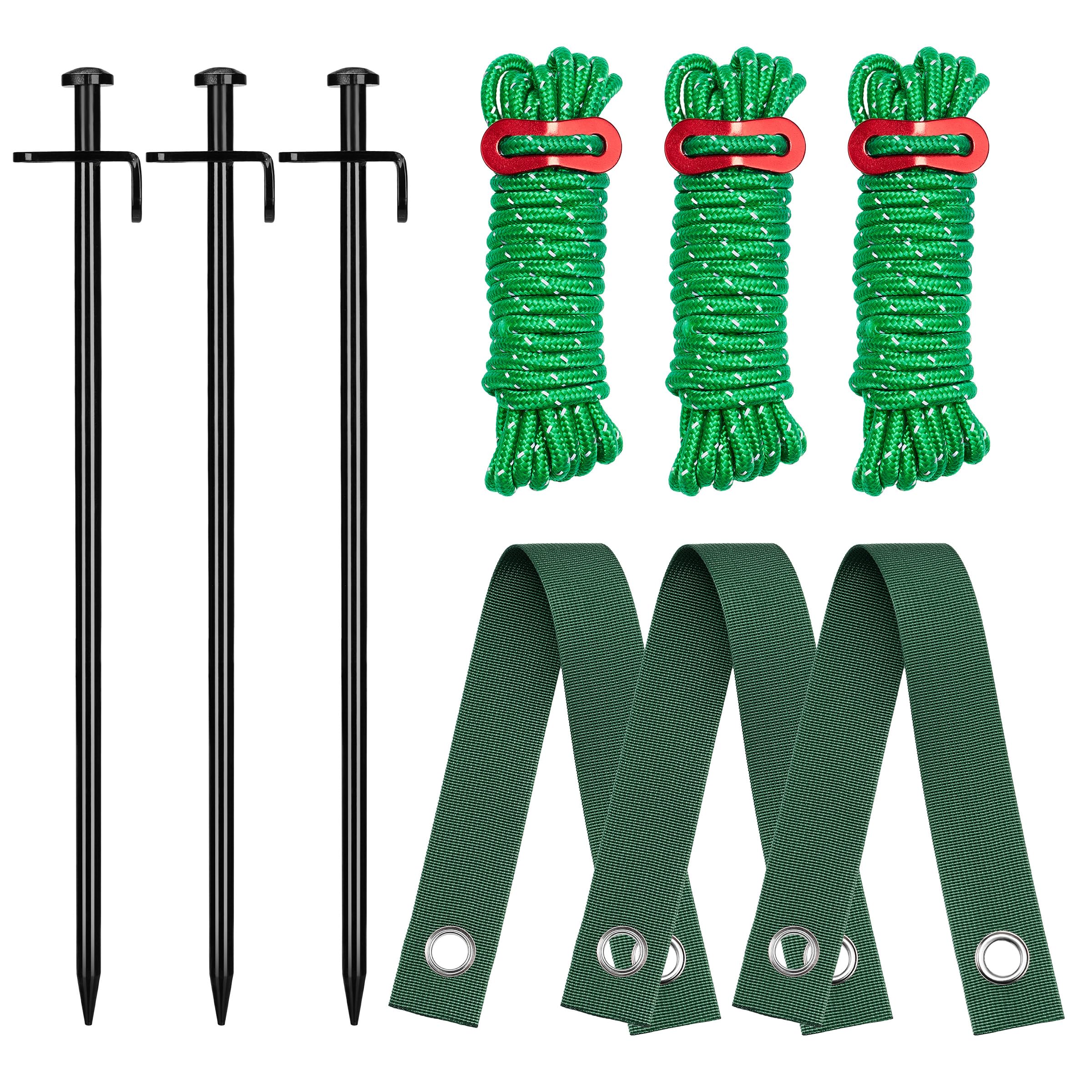 Amazon.com : Kingsyard Heavy Duty Tree Stake Kit, 3 Pcs 12 Inch Steel ...