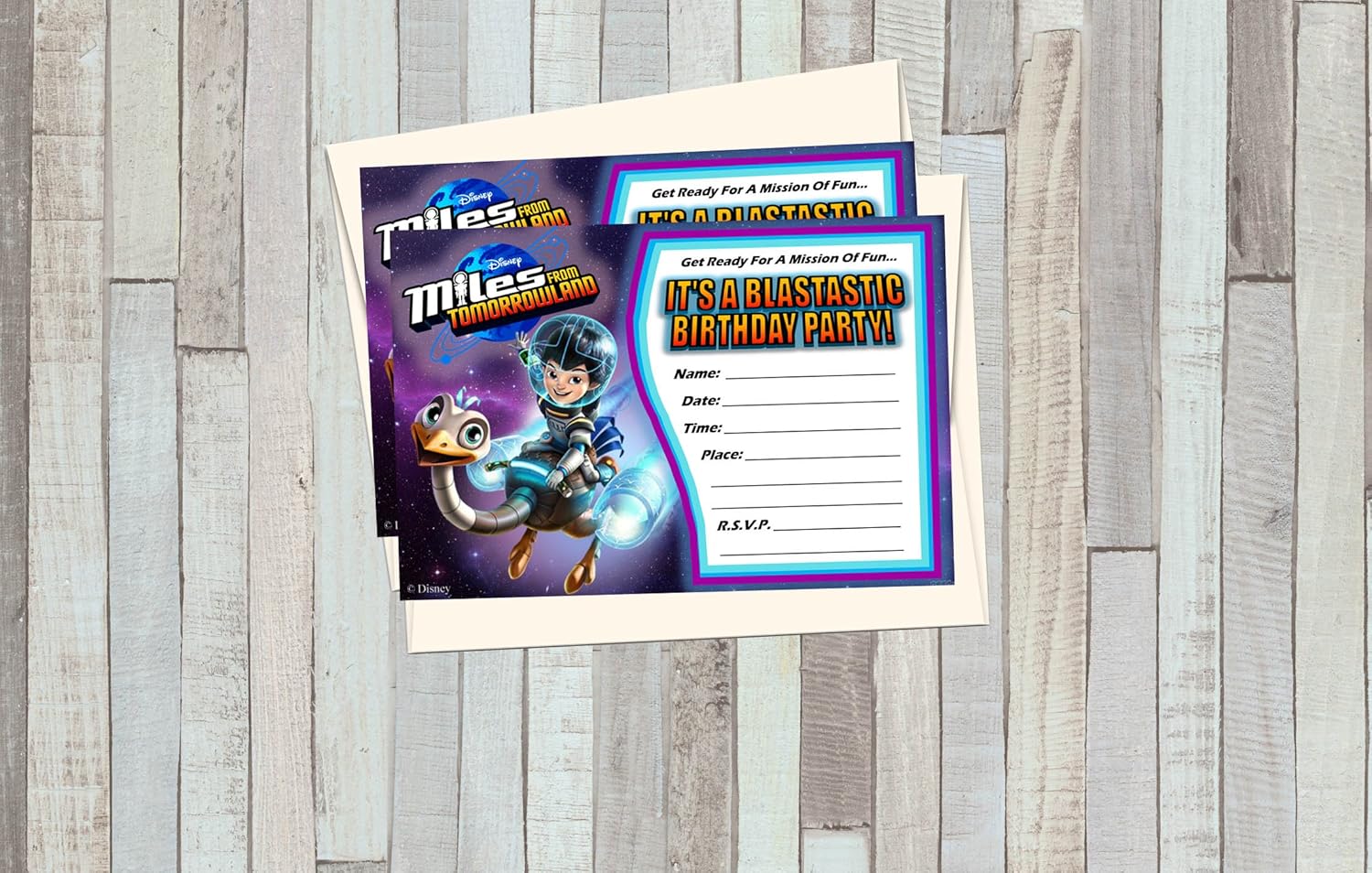 Amazon.com : 12 MILES FROM TOMORROWLAND Birthday Invitations (12 5x7in ...