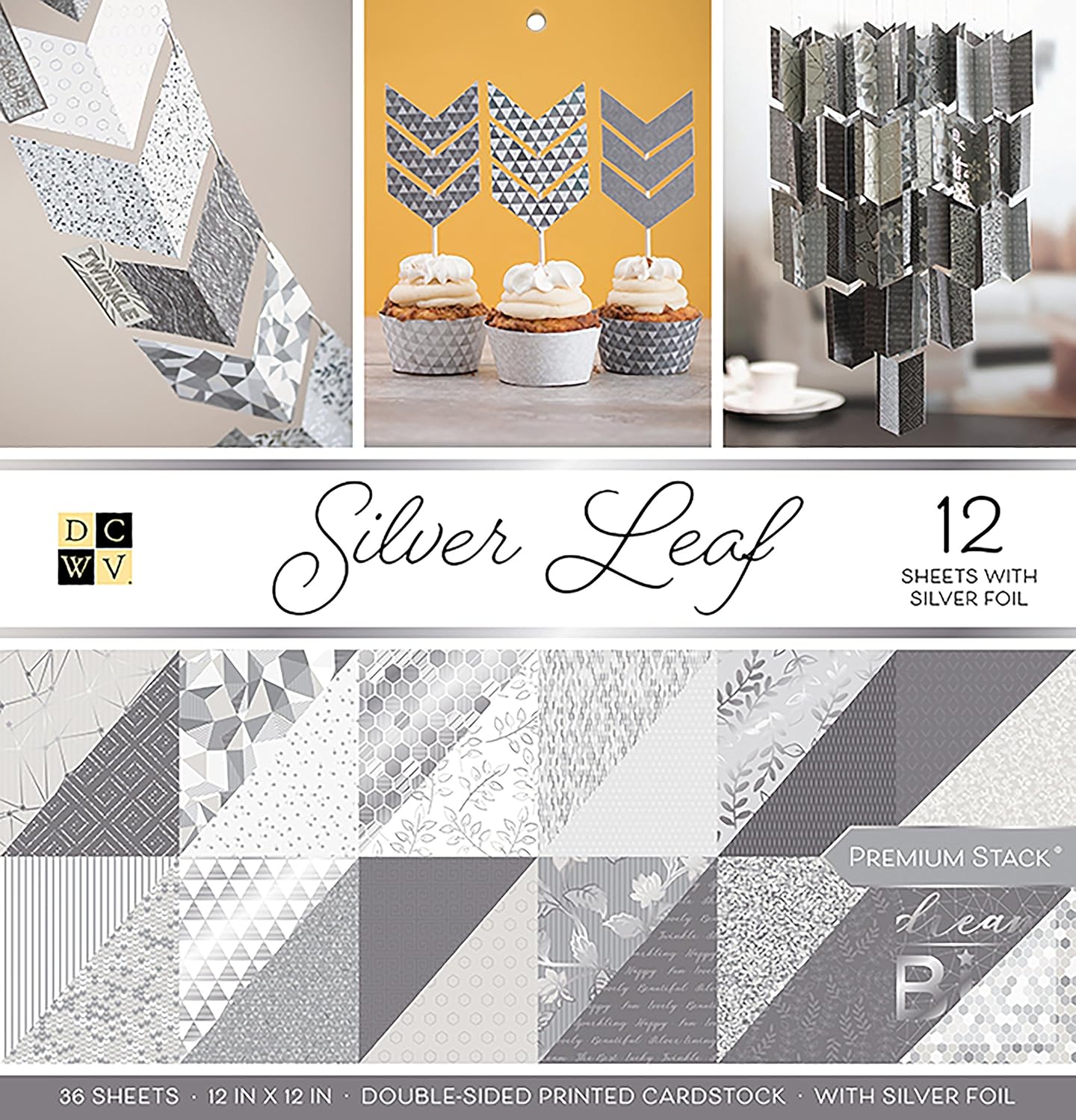 Amazon.com: DCWV Printed Cardstock Paper 12x12, 36 Sheets of Scrapbook ...