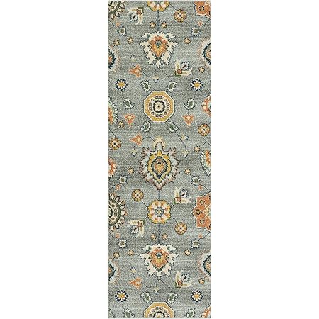 Amazon.com: Maples Rugs Reggie Floral Kitchen Rugs Non Skid Washable ...