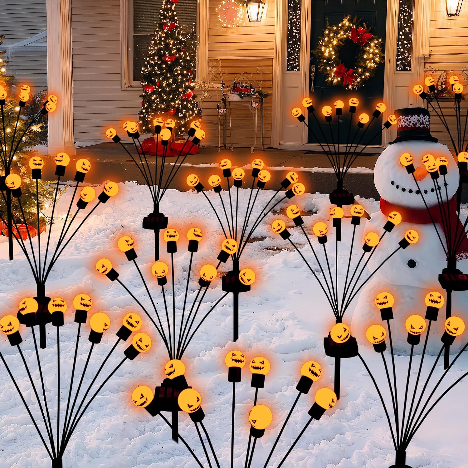 Inscrok Halloween Decorations Outdoor Solar Garden Lights, 6Pack 48LED ...